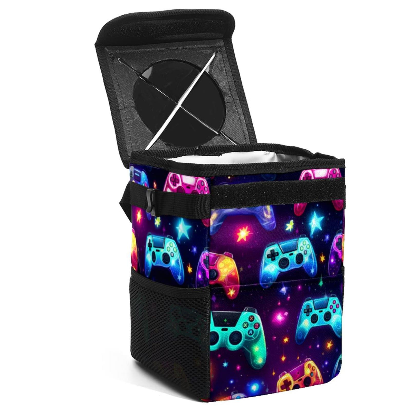 Game Controller Foldable Car Trash Can with Lid, Leak-Proof, Hanging ...