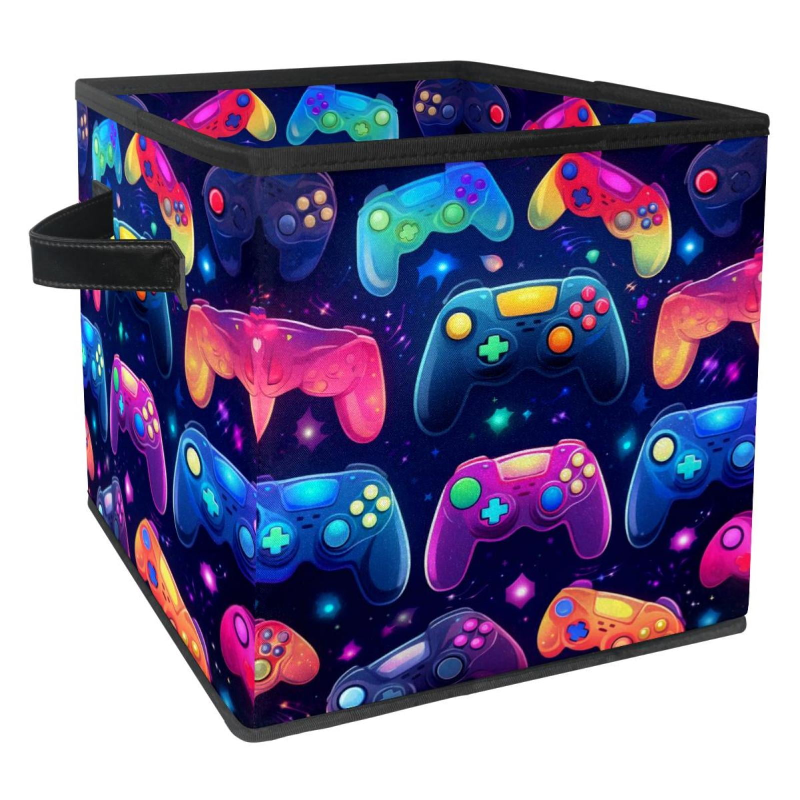 Game Controller Foldable Storage Containers Bins with Handle, 10.8"x10 ...