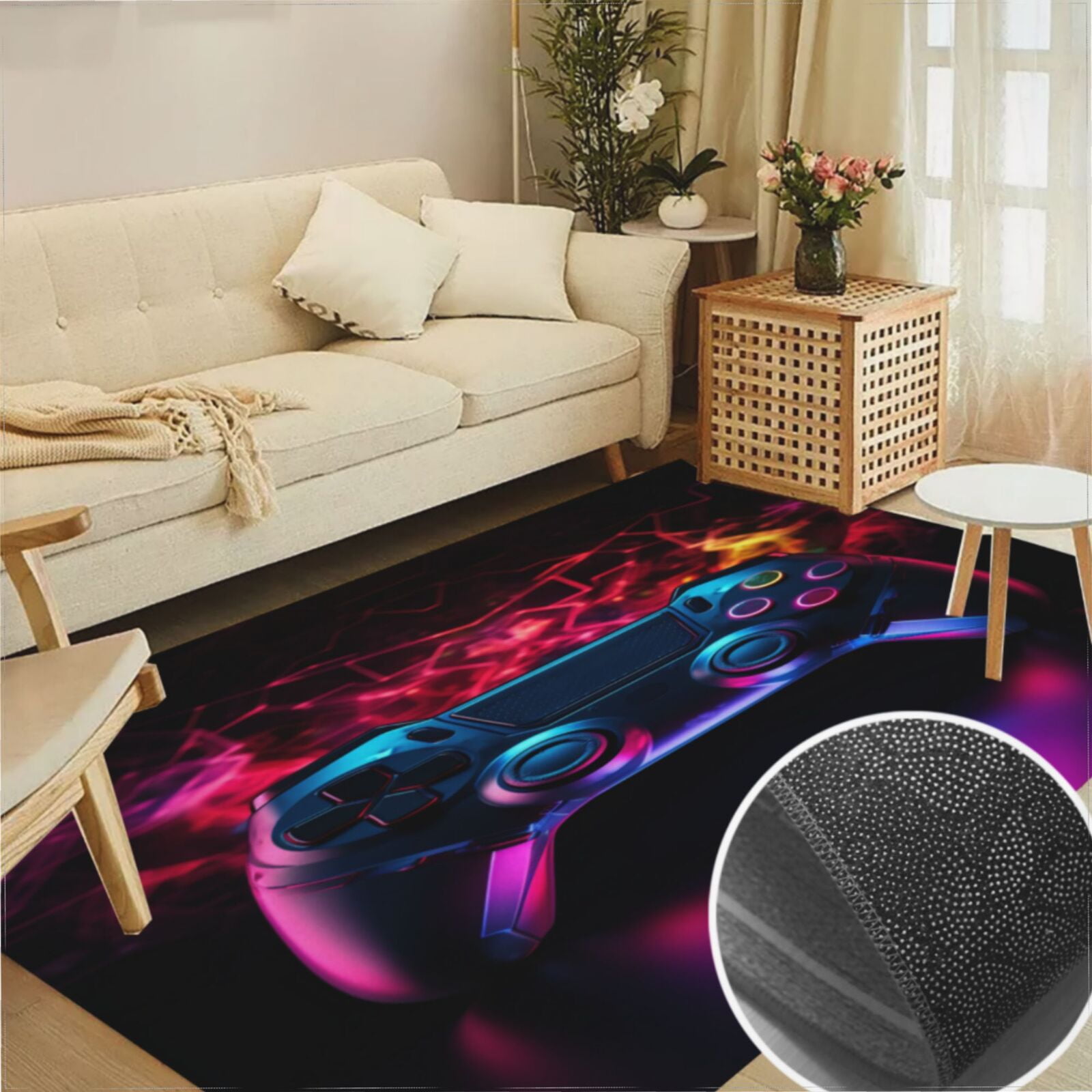 Game Controller, Futuristic Style Background, Neon Color Scheme (4 ...