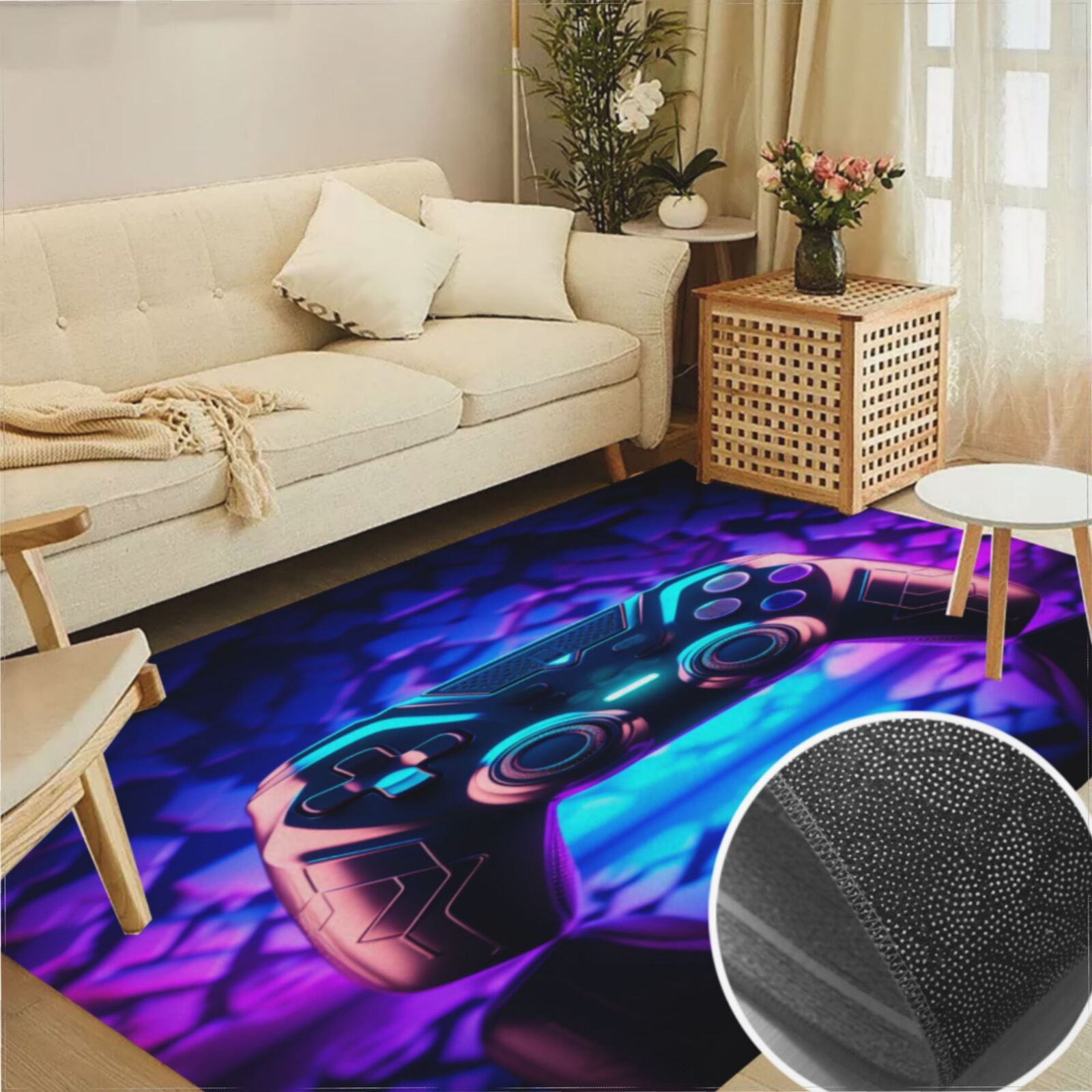 Game Controller, Futuristic Style Background, Neon Color Scheme (6 ...