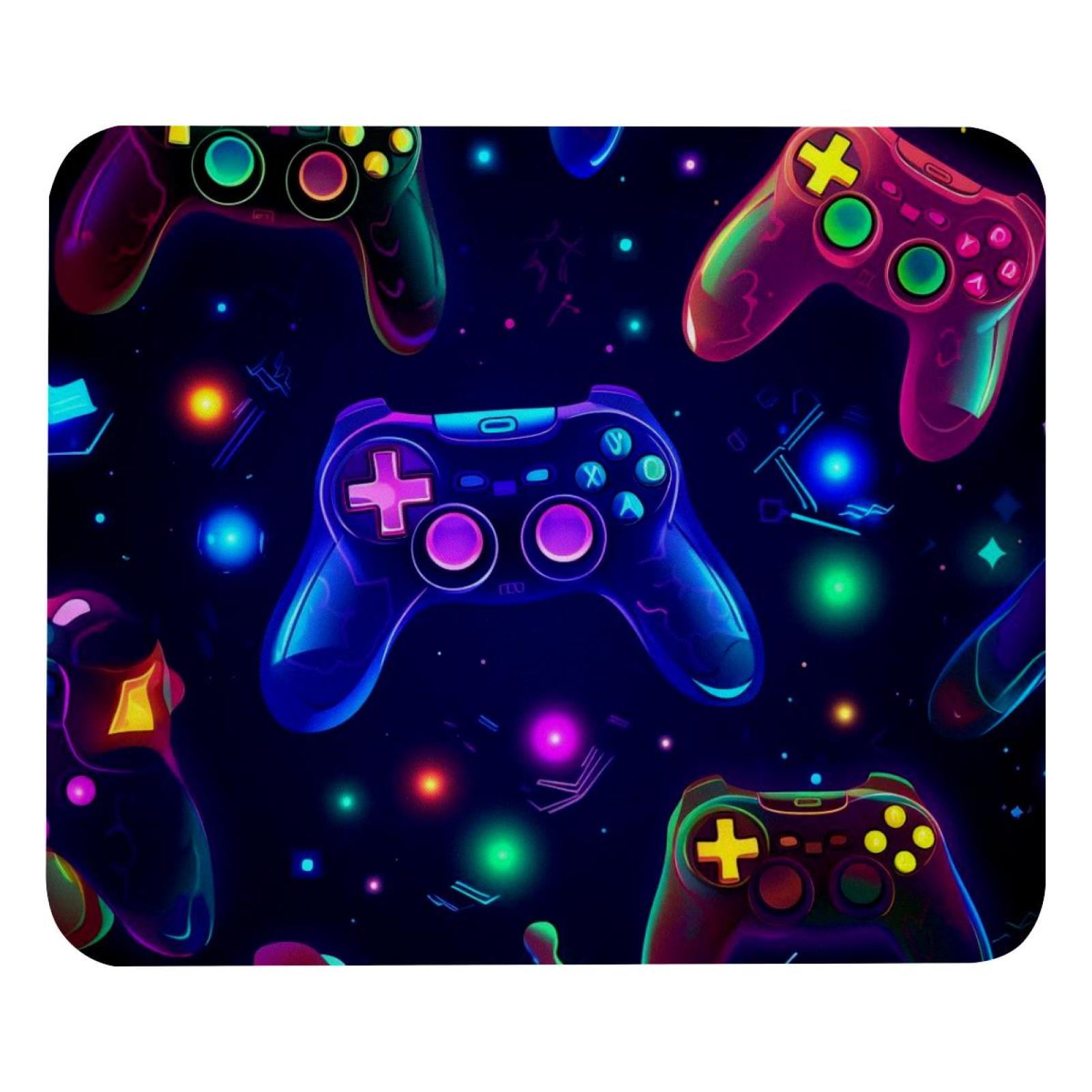 Game Controller Gaming Mouse Pad Desk Mat, Square 8.3x9.8 Inch Non-Slip ...