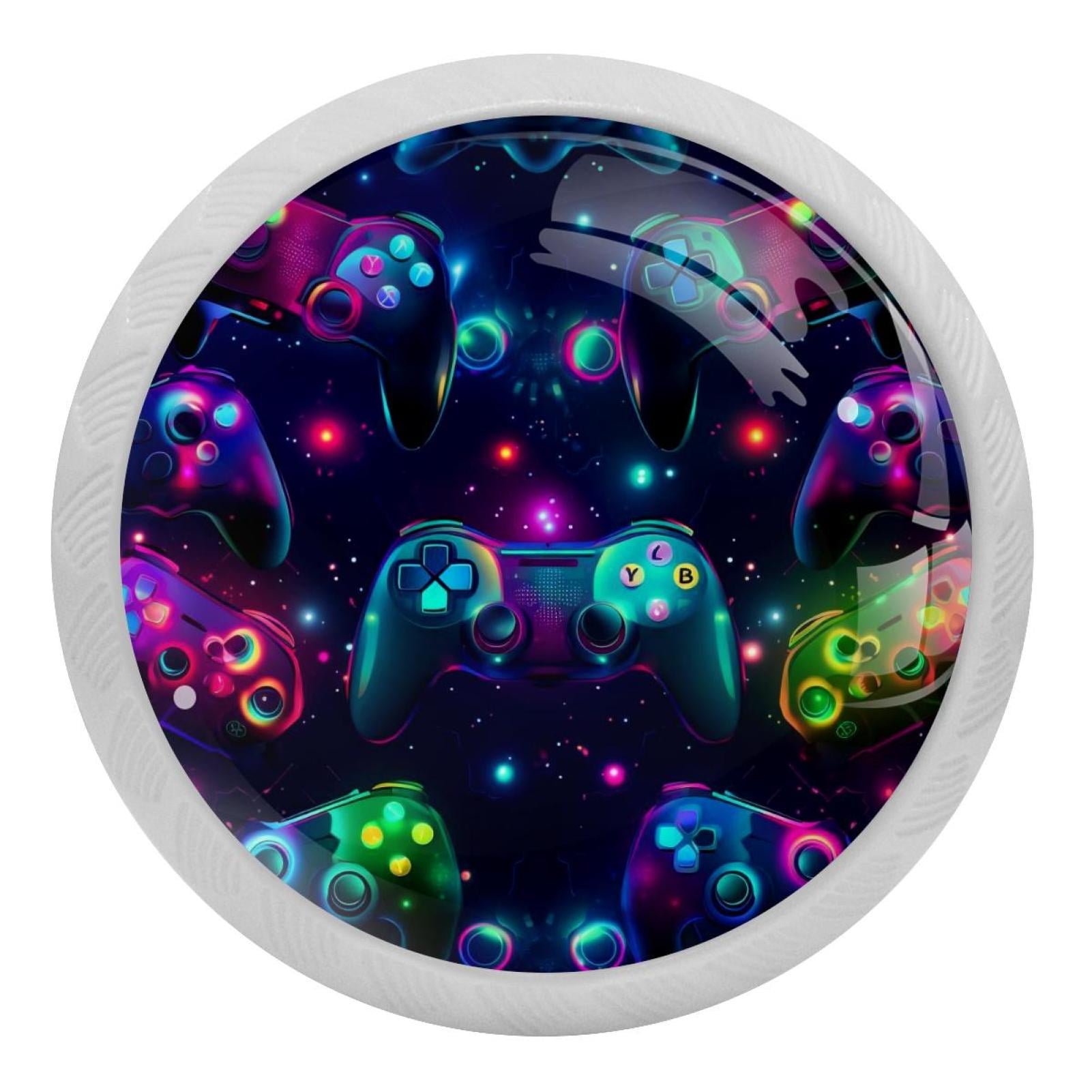 Game Controller Glow-in-the-Dark Round Cabinet Knobs - Fluorescent ...