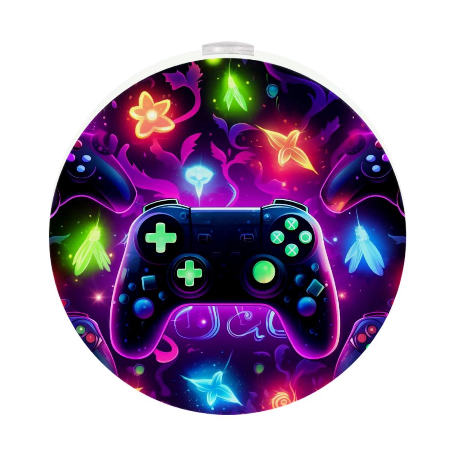Game Controller LED Round Night Light-2PCS: Compact and Energy ...
