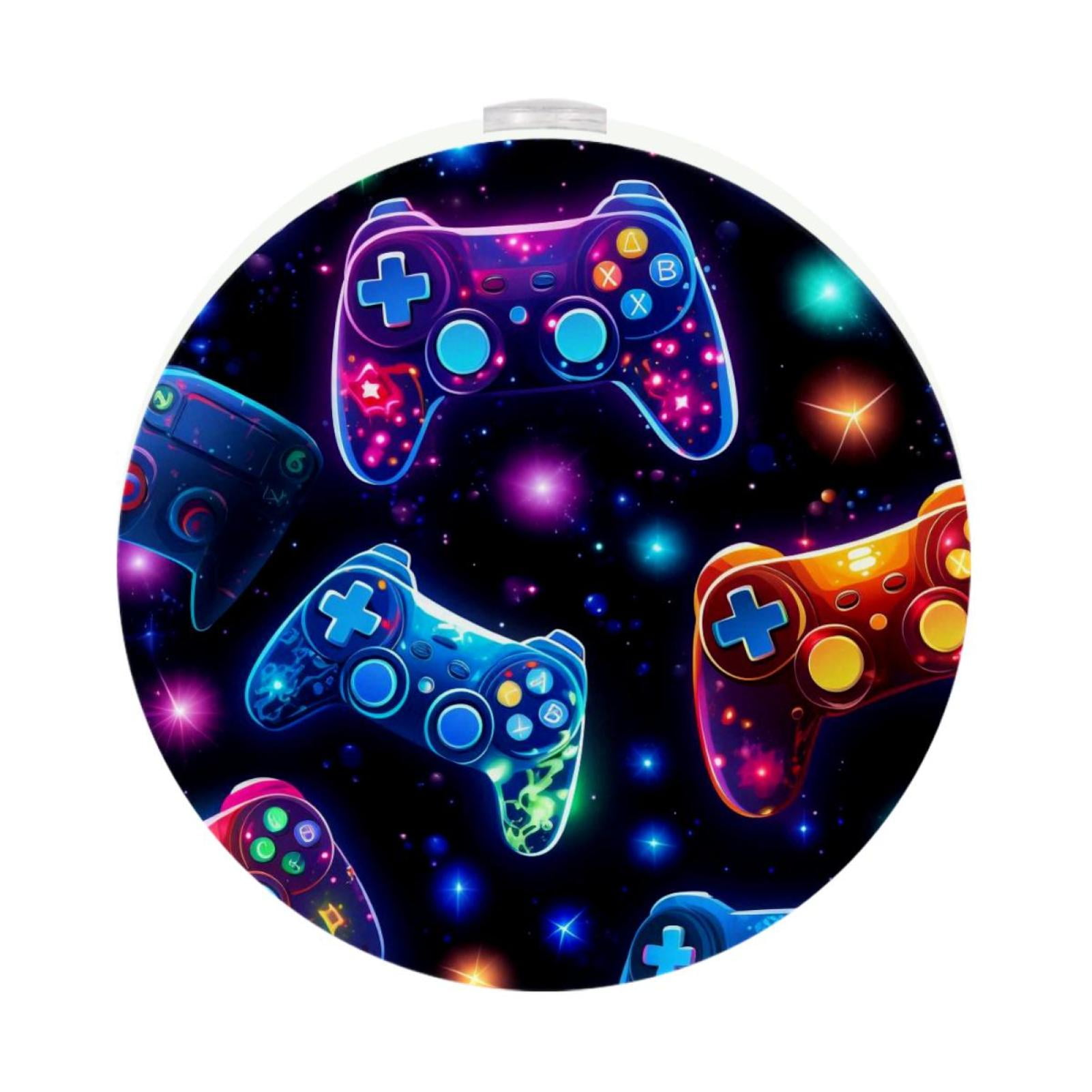 Game Controller LED Round Night Light-2PCS, Energy Efficient Plug-in ...