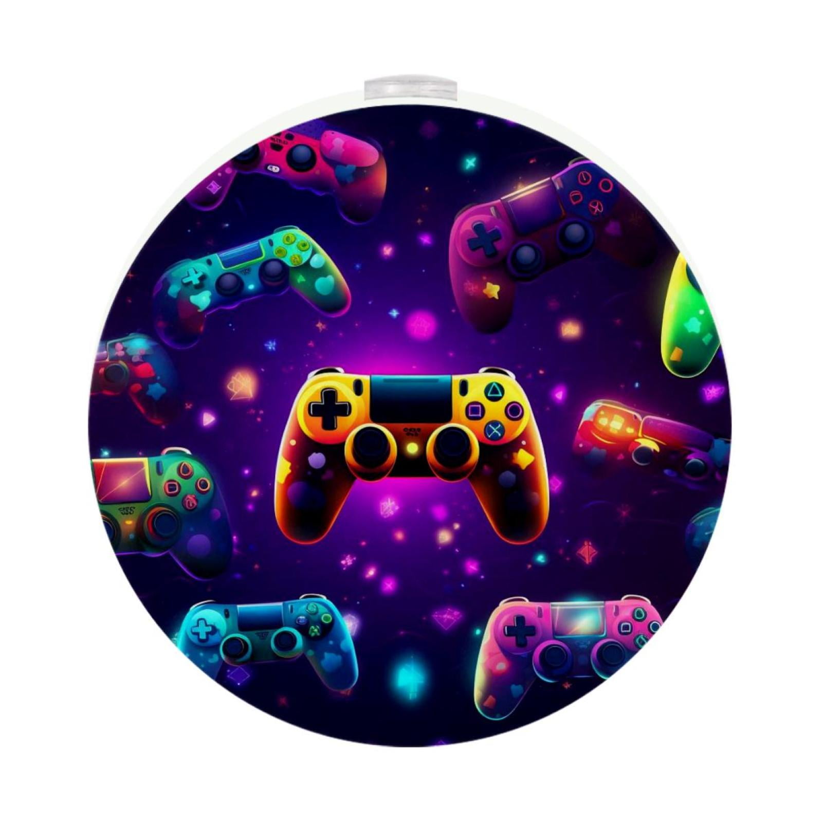 Game Controller LED Round Night Light-2PCS, Energy Efficient Plug-in ...