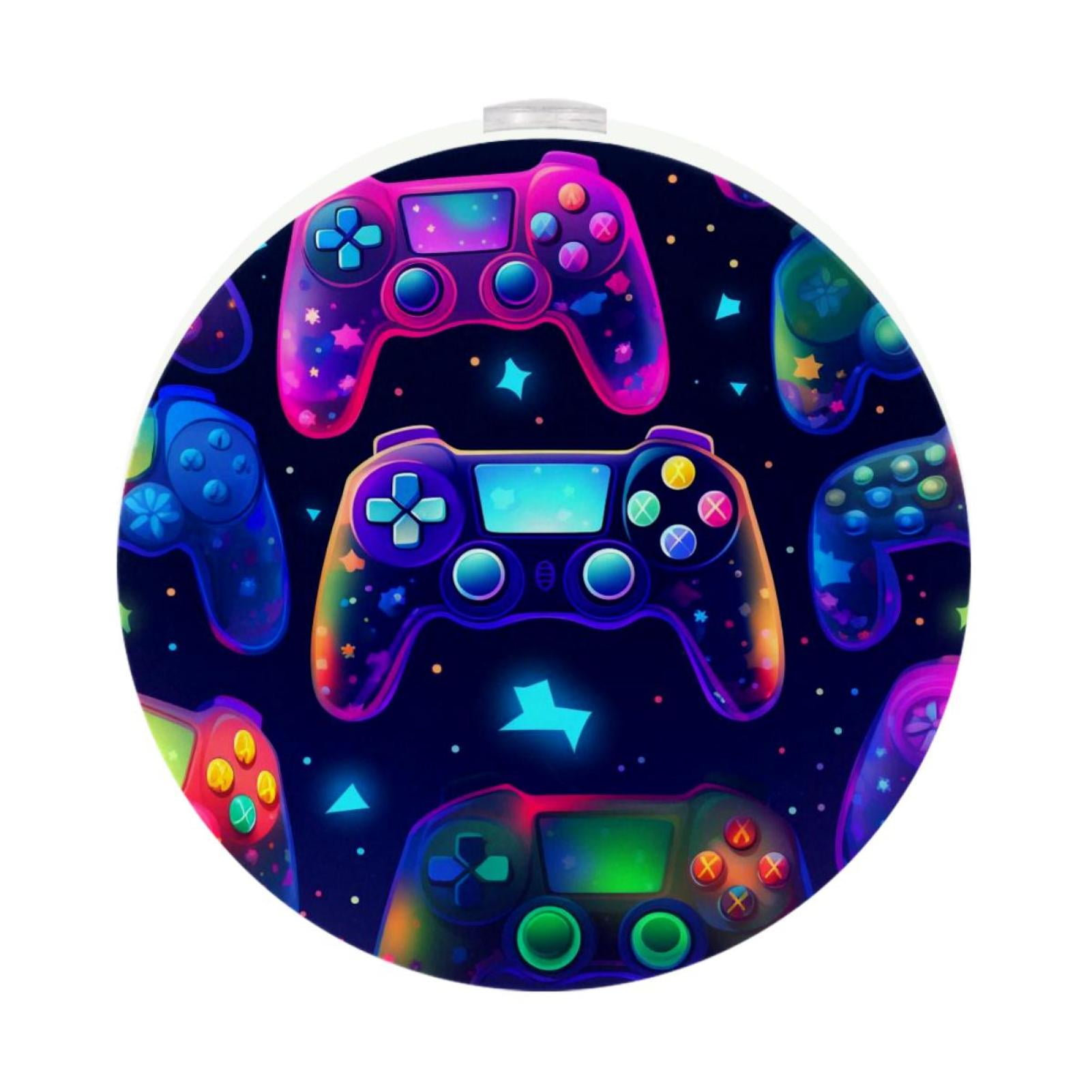 Game Controller LED Round Night Light-2PCS, Motion Sensor Plug-in Wall ...