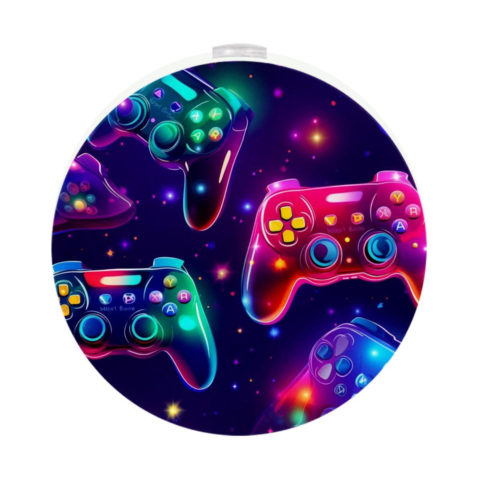 Game Controller LED Round Night Light-2PCS, Plug-in Auto Dusk to Dawn ...
