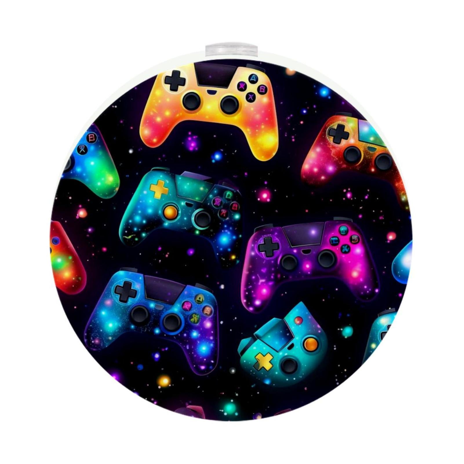 Game Controller LED Round Night Light-2PCS, Plug-in Dusk to Dawn Sensor ...