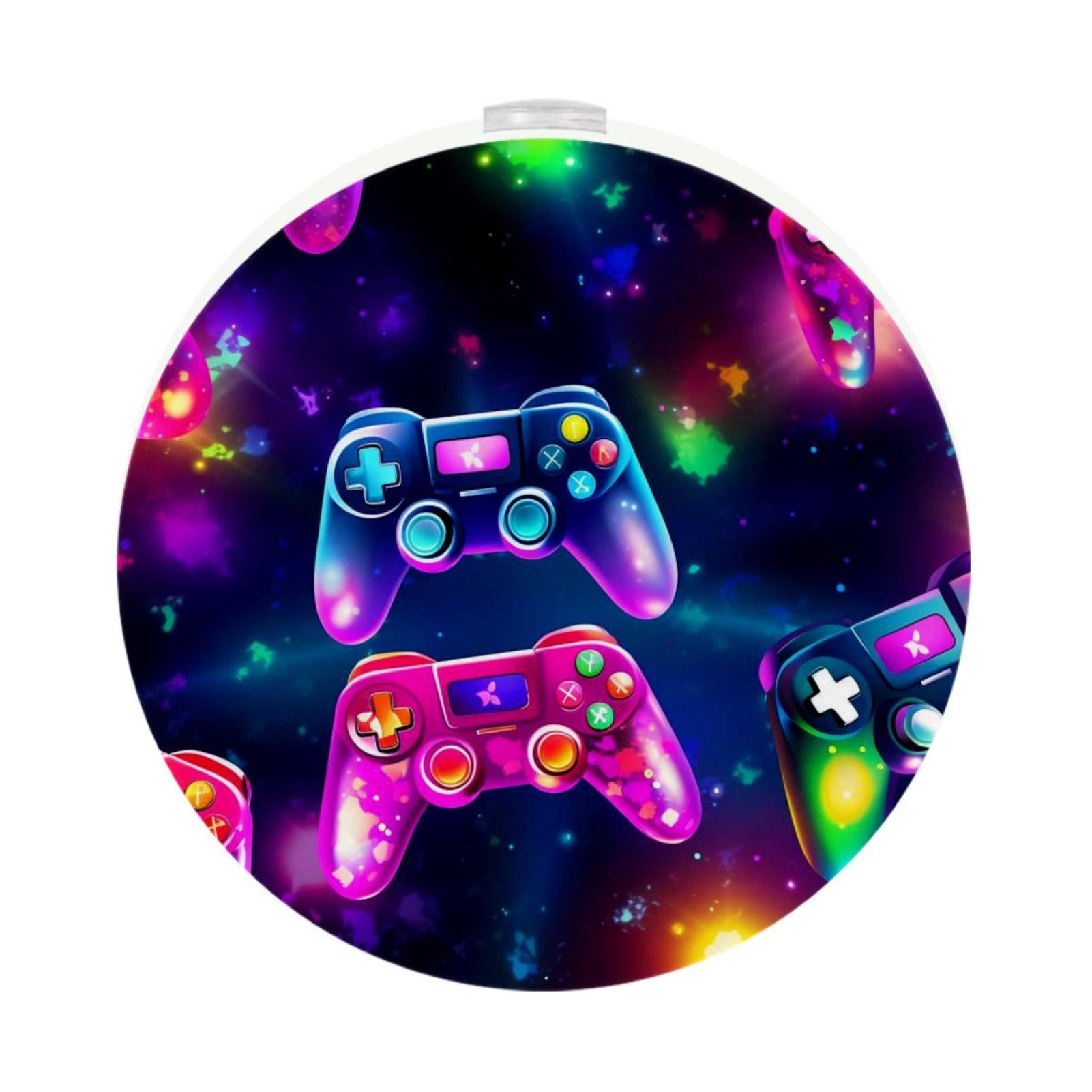 Game Controller LED Round Night Light-2PCS, Plug-in Dusk to Dawn Sensor ...