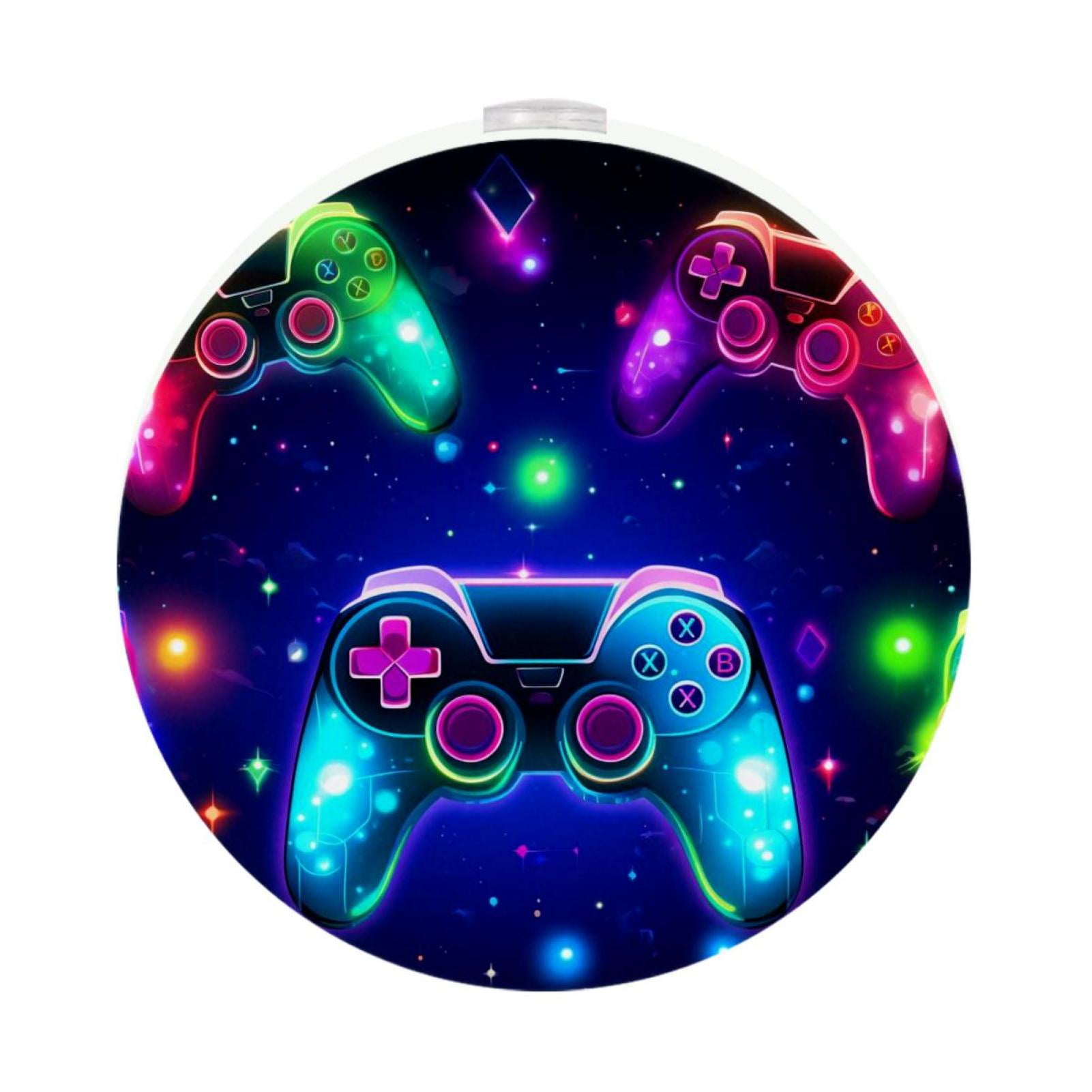 Game Controller LED Round Night Light-2PCS, Plug-in Dusk-to-Dawn Auto ...