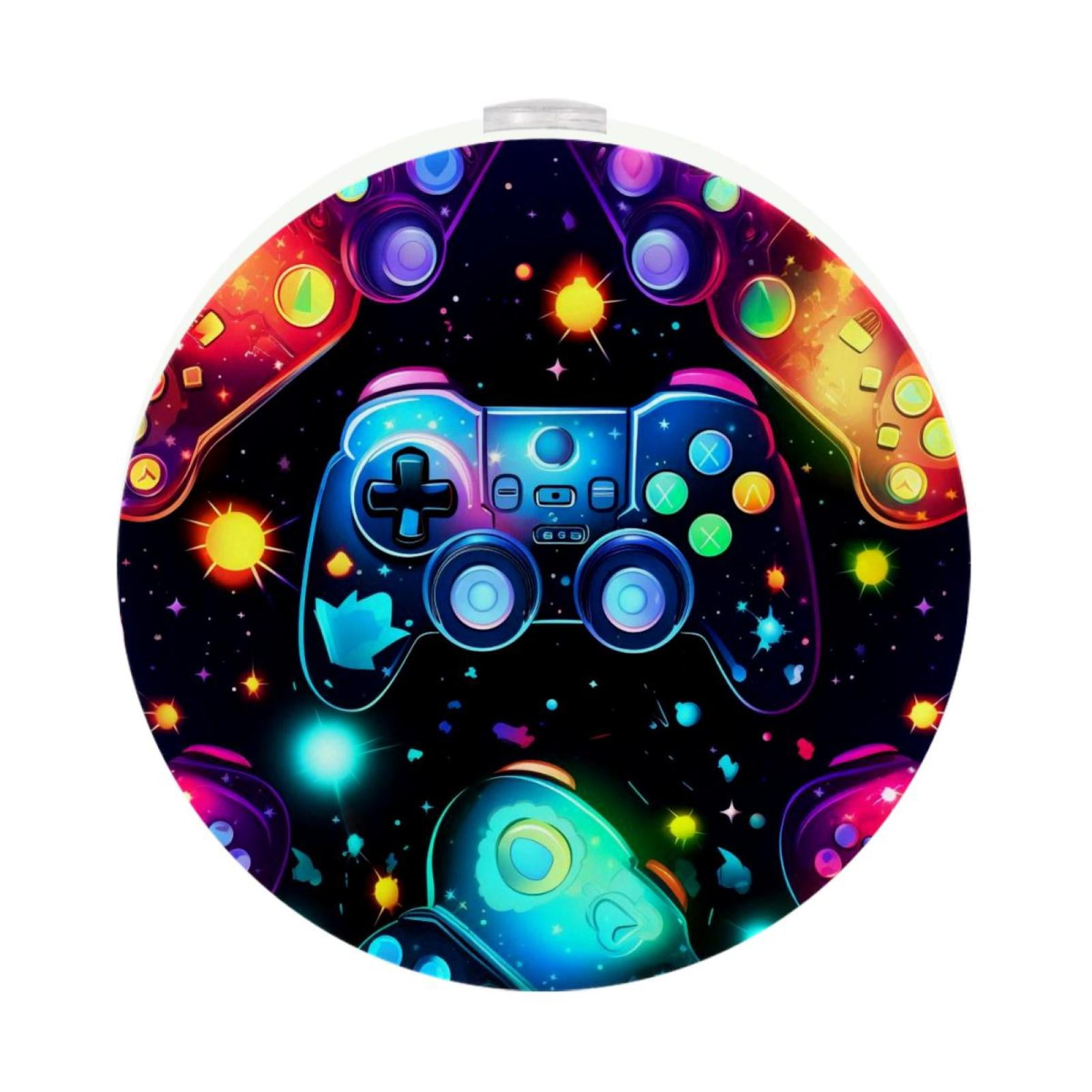 Game Controller LED Round Night Light-2PCS, Plug-in Dusk-to-Dawn Auto ...