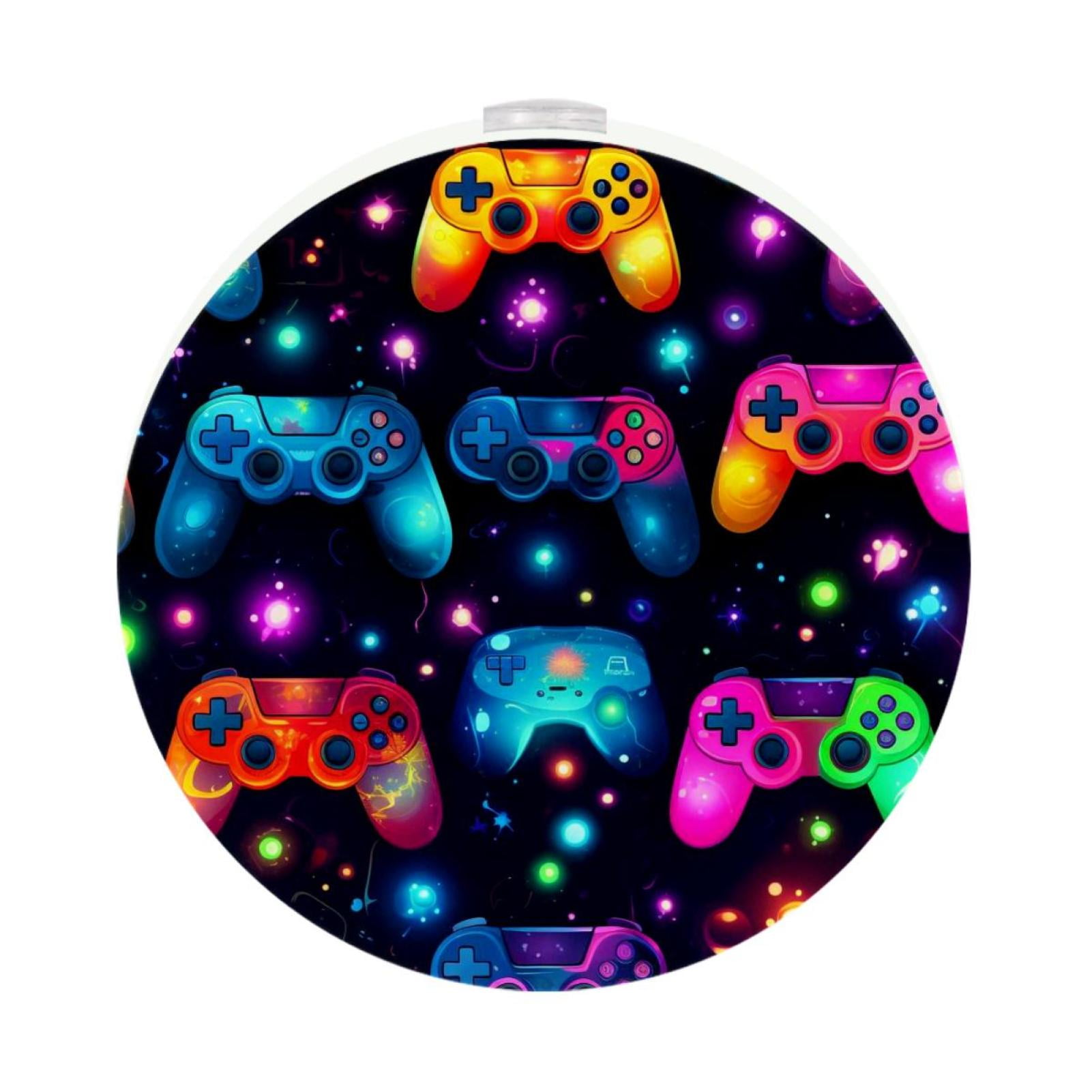 Game Controller LED Round Night Light-2PCS, Plug-in Mini Wall Socket ...