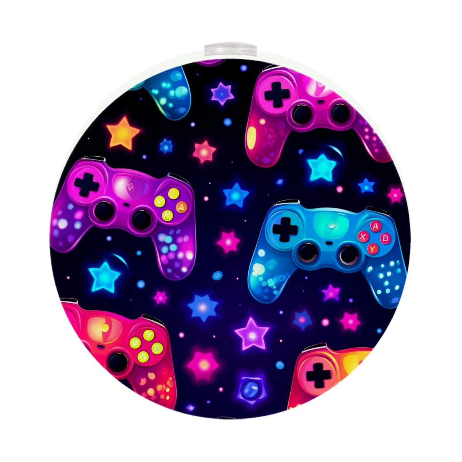 Game Controller LED Round Night Light-2PCS, Plug-in Mini Wall Socket ...