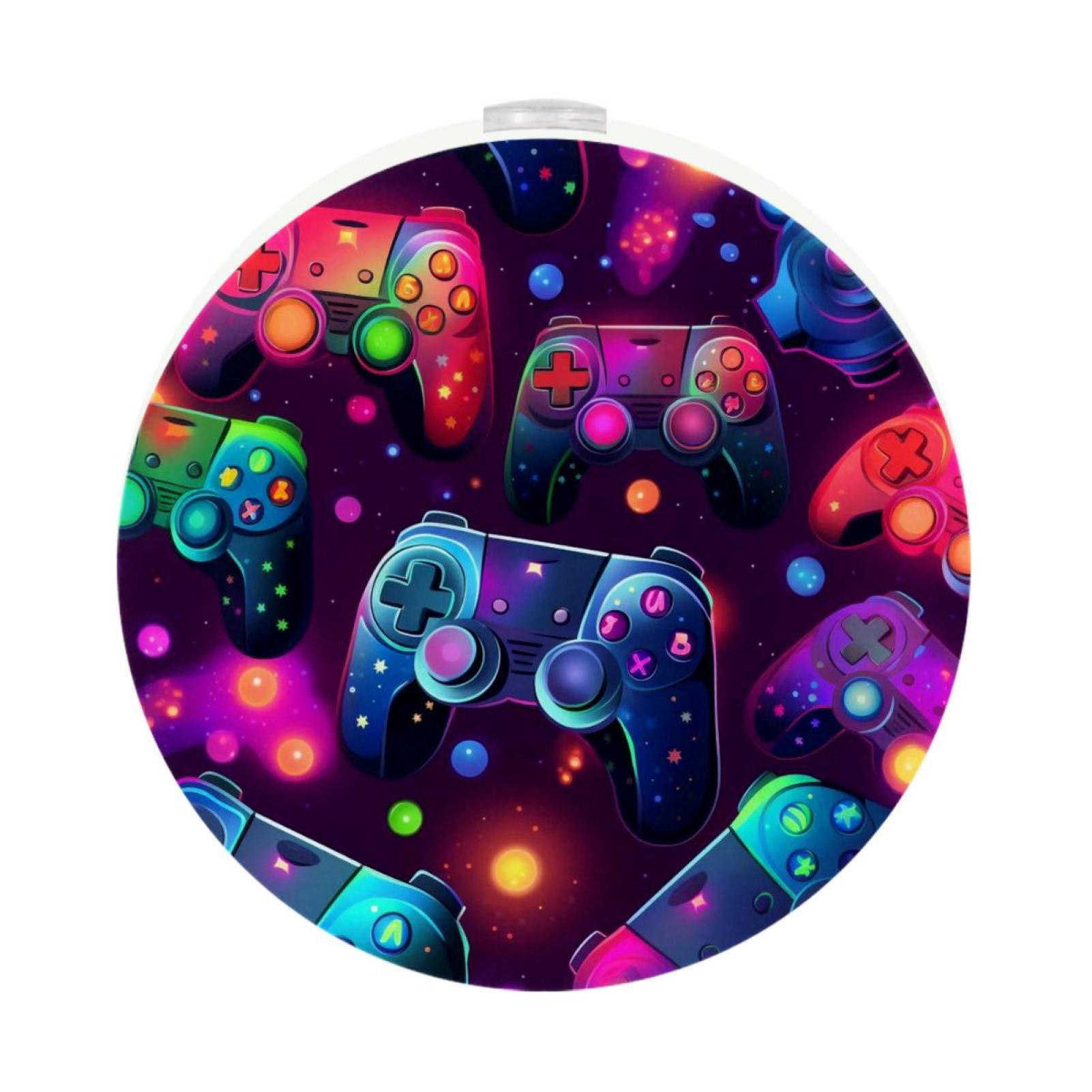 Game Controller LED Round Night Light-2PCS - Plug-in Smart Sensor ...