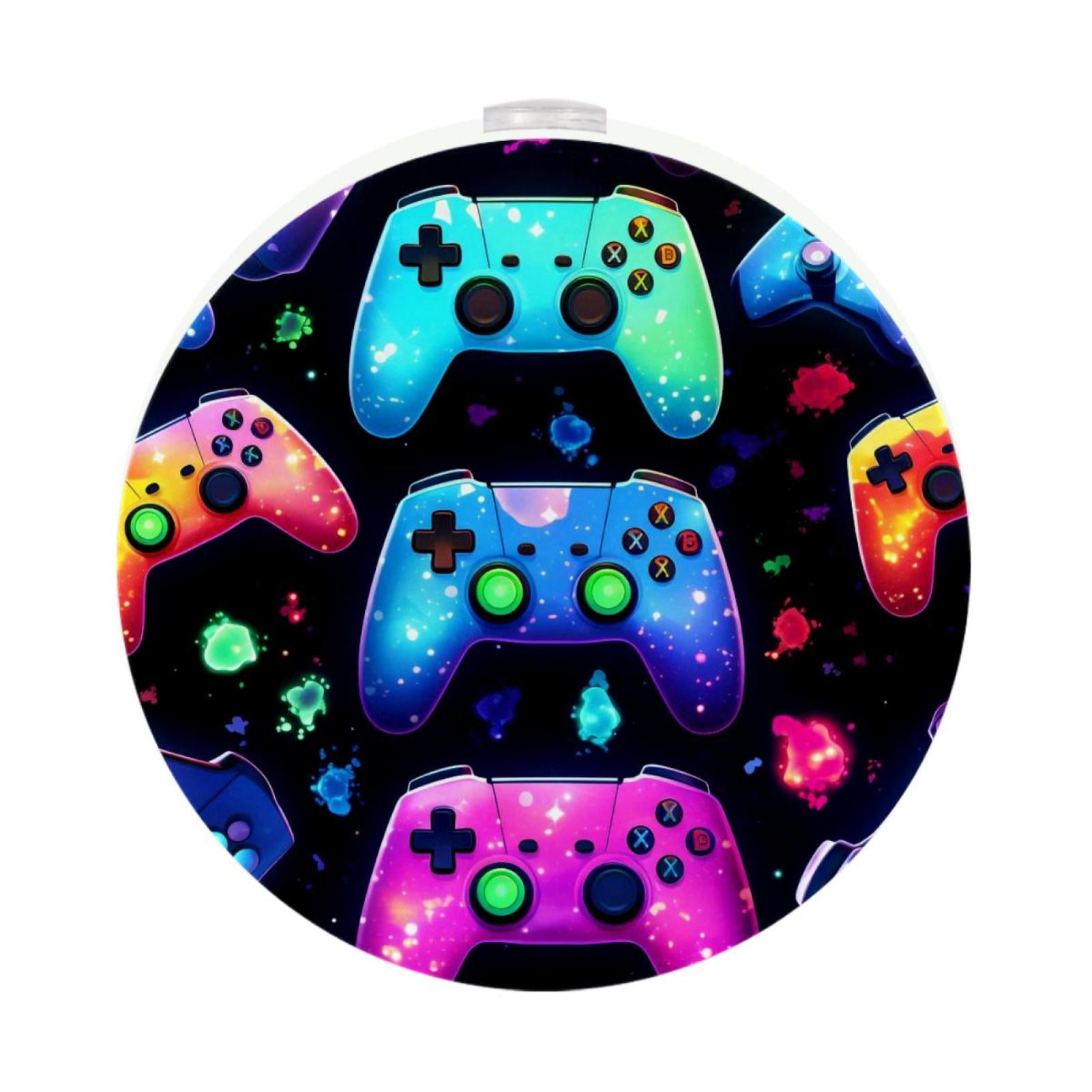 Game Controller LED Round Night Light-2PCS: Wireless & Portable Small ...