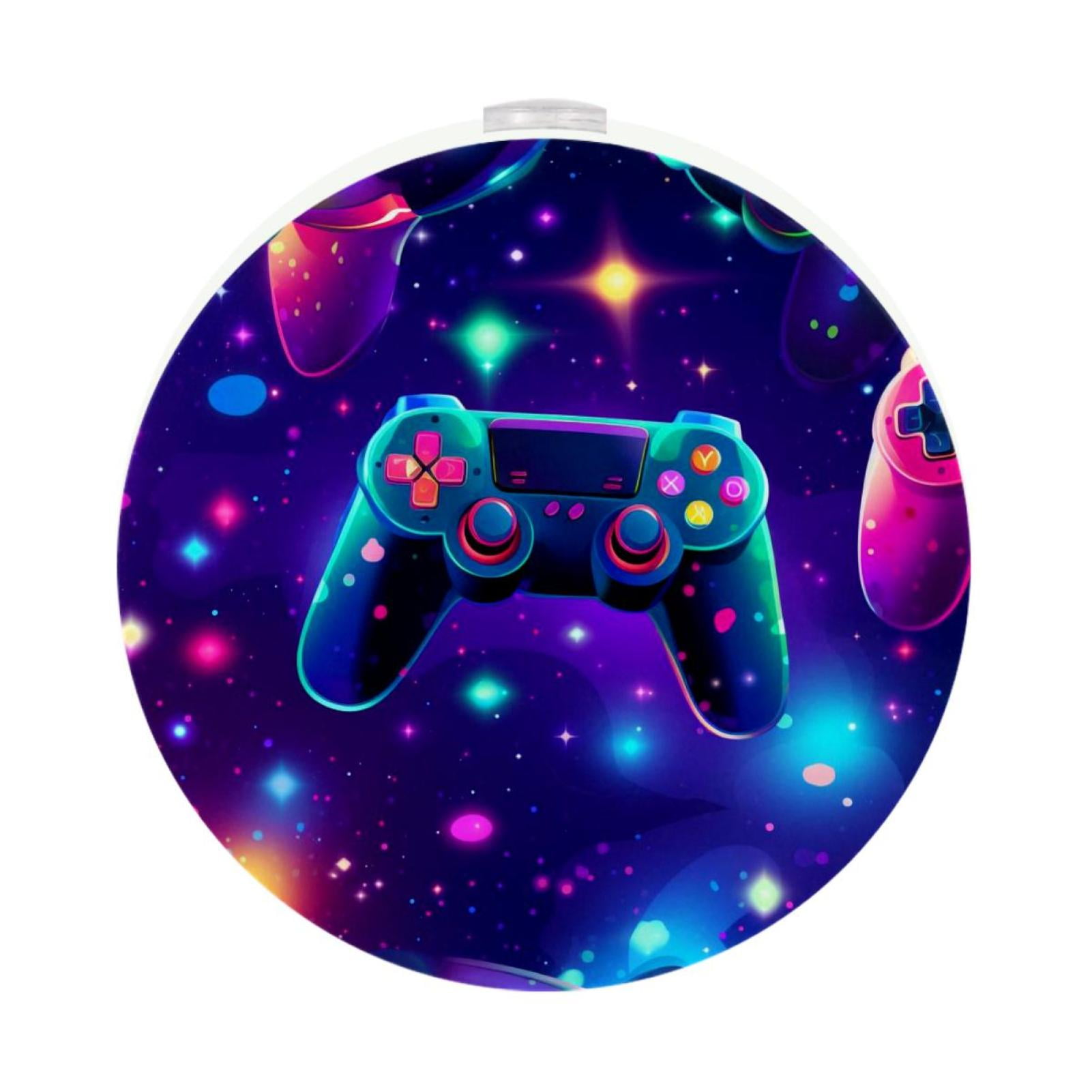 Game Controller LED Round Night Light- Set of 2, Portable Rechargeable ...