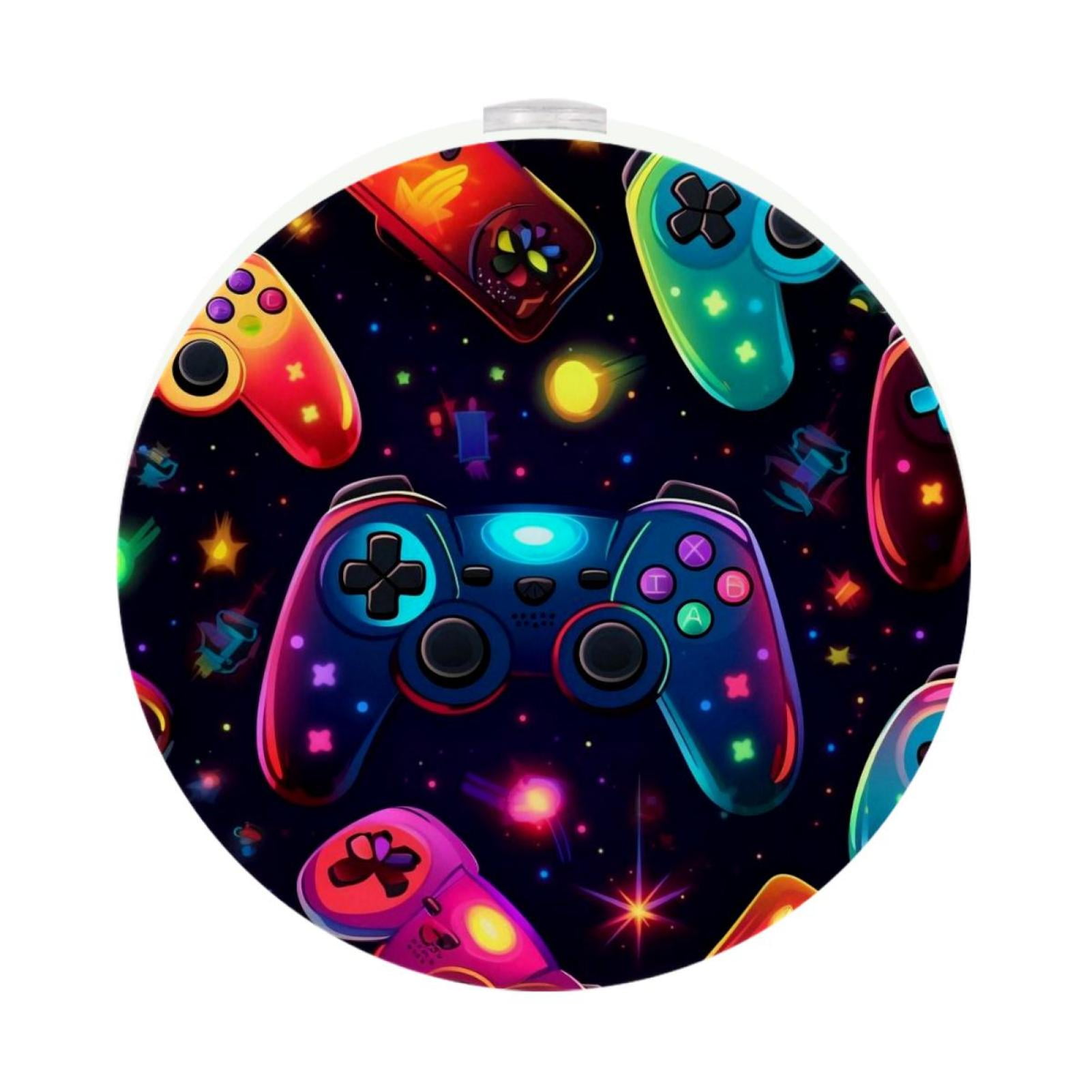 Game Controller LED Round Night Light- Set of 2, Portable Rechargeable ...