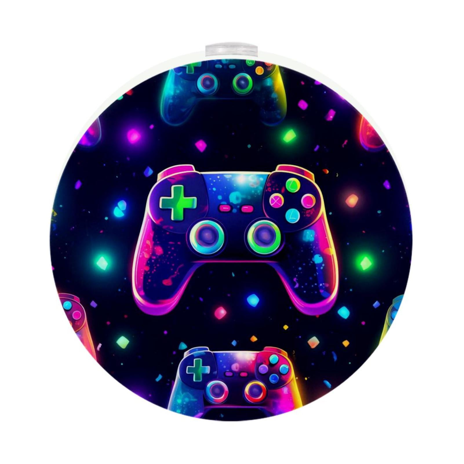 Game Controller Led Round Night Light-2pcs, Gentle Glow Plug in Wall ...