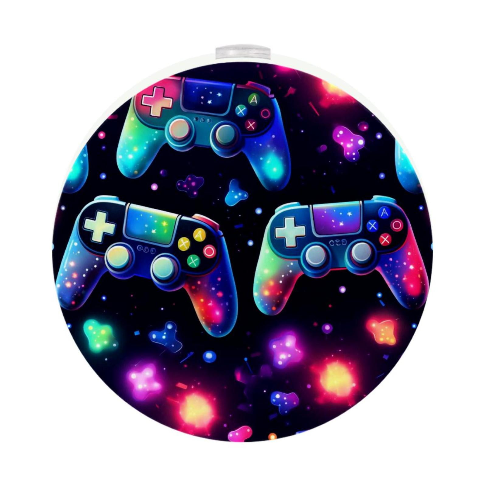 Game Controller Led Round Night Light-2pcs, Portable Stick on Night ...