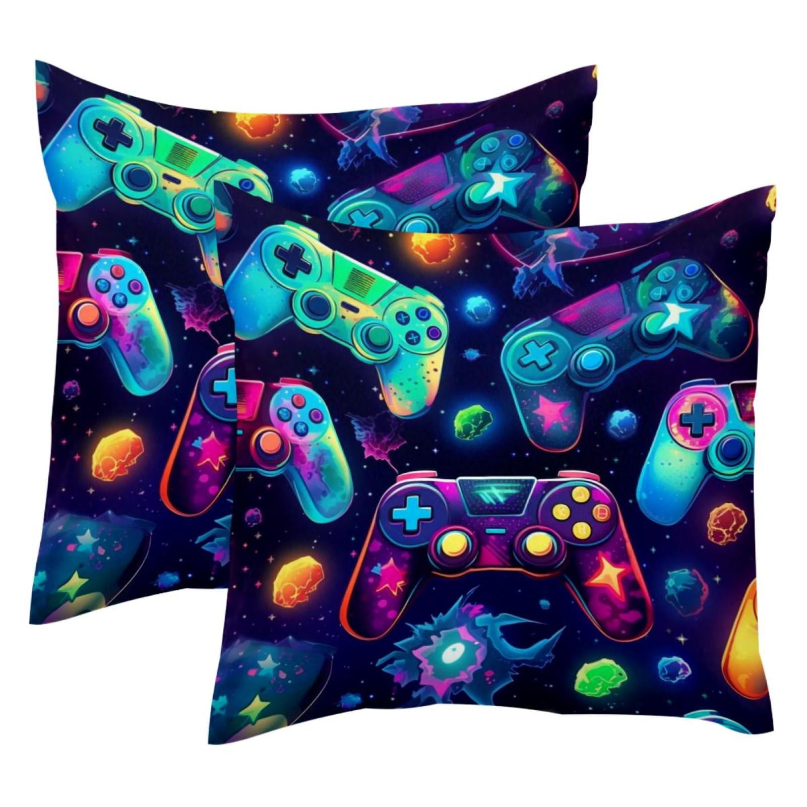 Game Controller Luxurious Velvet Throw Pillow Inserts 2PCS Chair Pillow ...