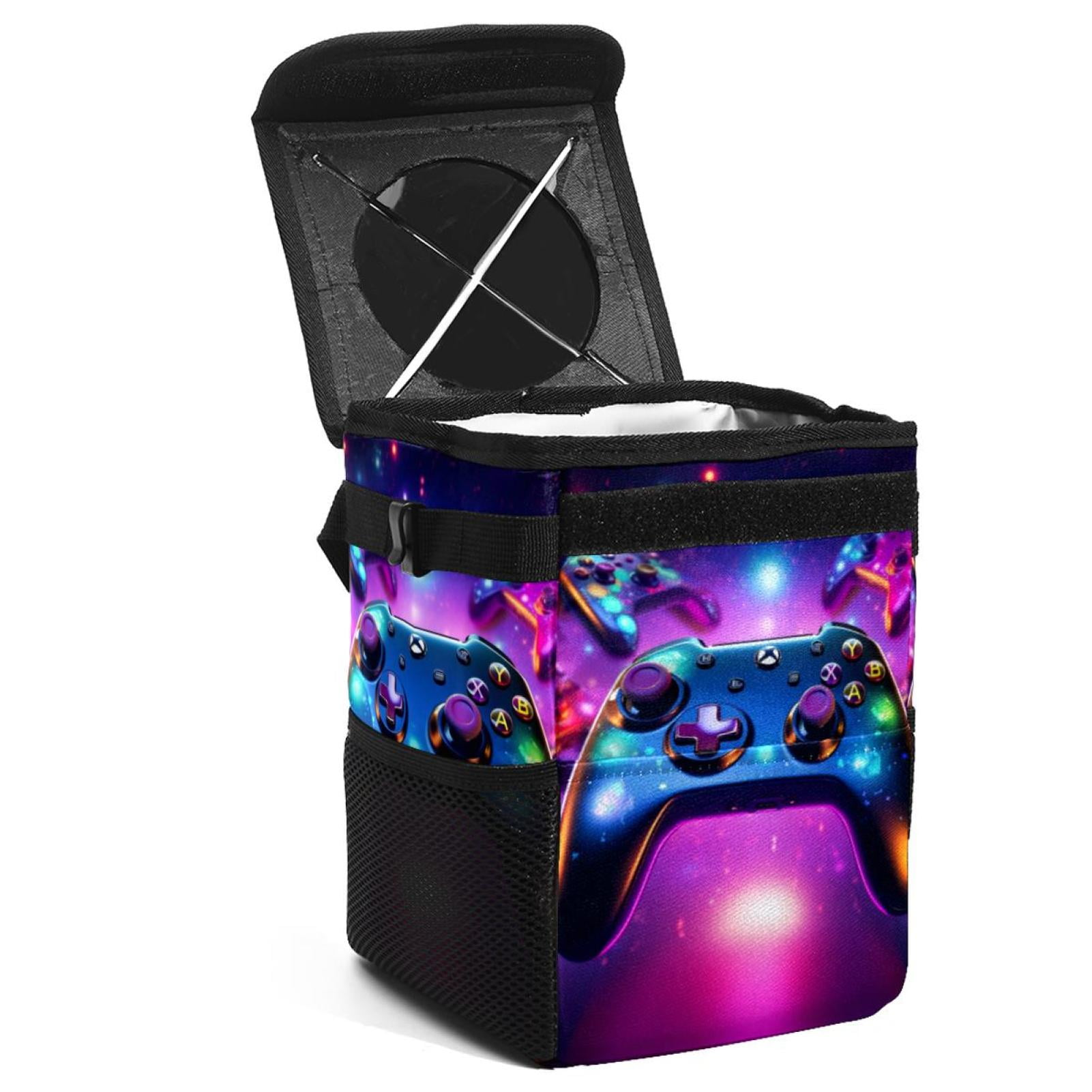 Game Controller Mini Trash Can for Car: Foldable, with Lid, Leak-Proof ...