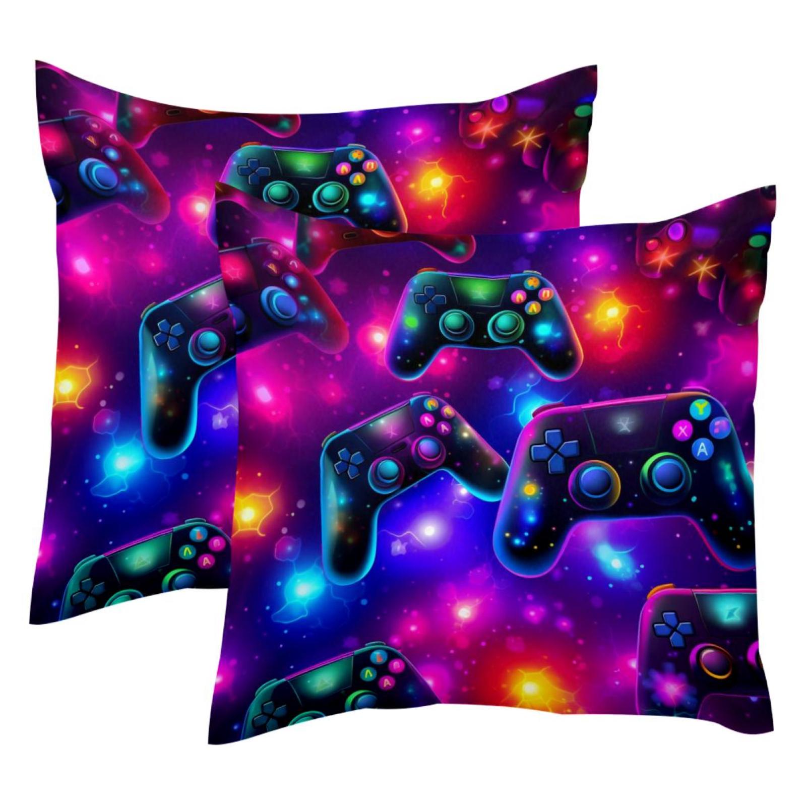Game Controller Pattern 2PCS Printed Square Cushion 20x20 Inch Pillow ...