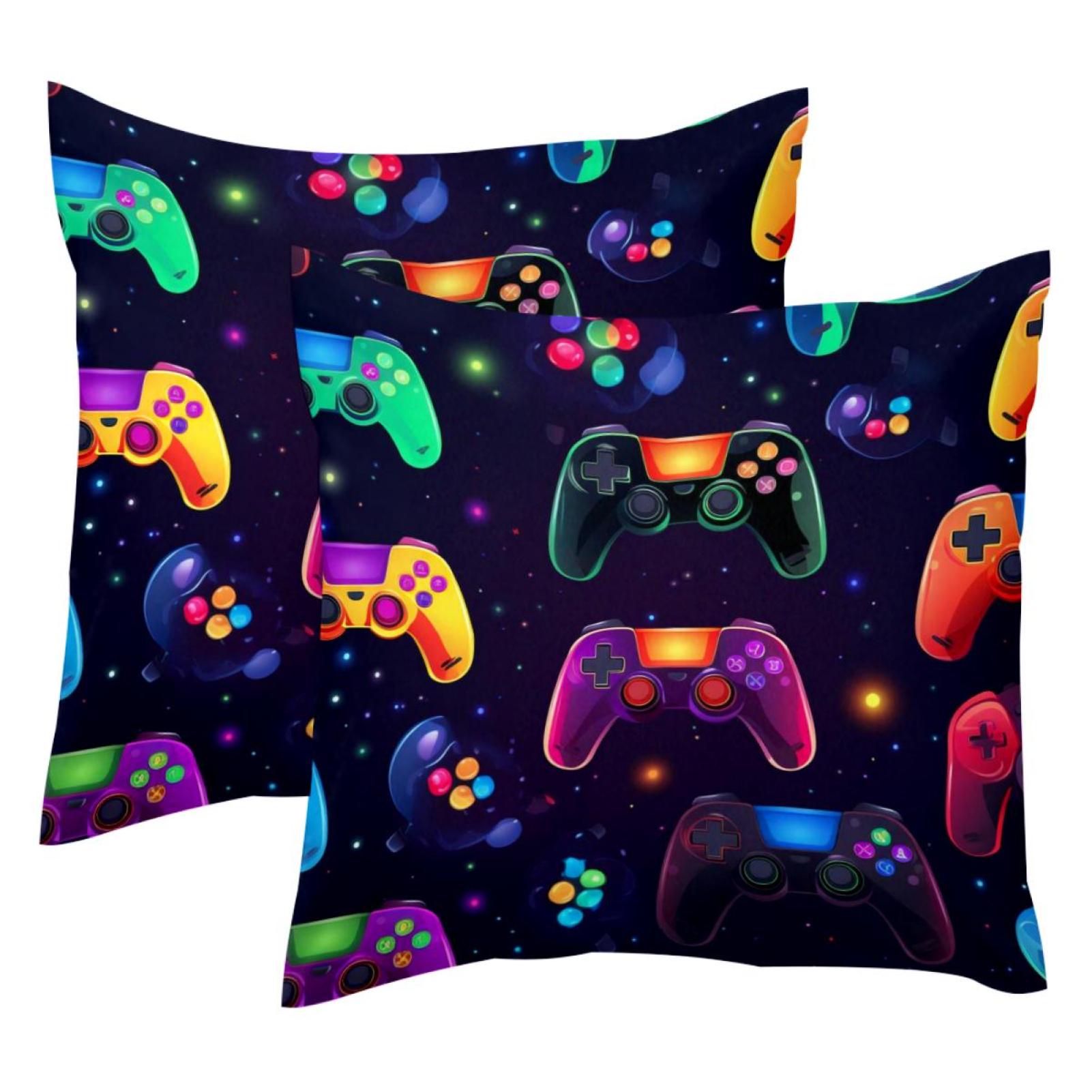 Game Controller Pattern 2PCS Printed Square Cushion 20x20 Inch Pillow ...