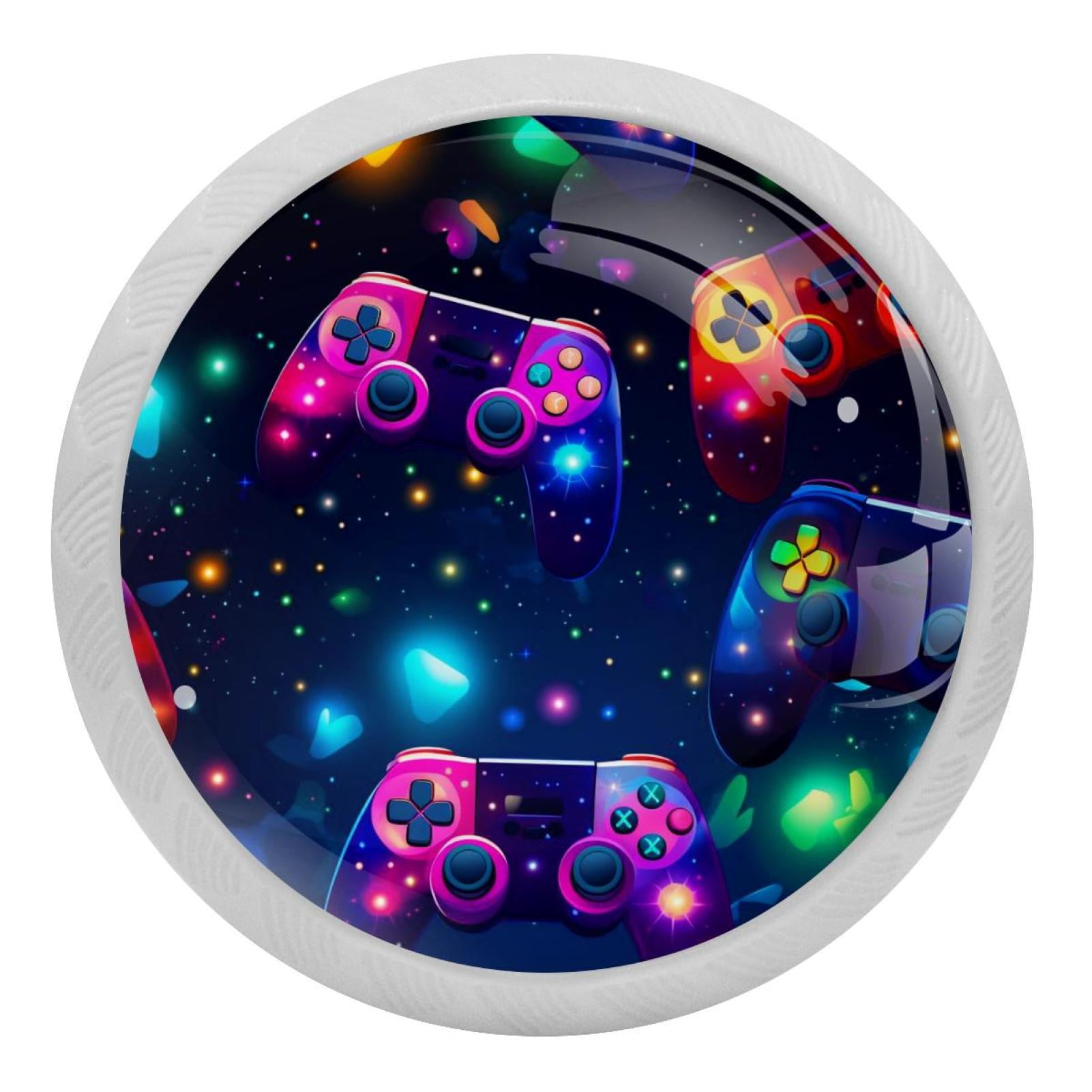 Game Controller Pattern 4PCS Cabinet Knobs Pulls Fluorescent Drawer ...