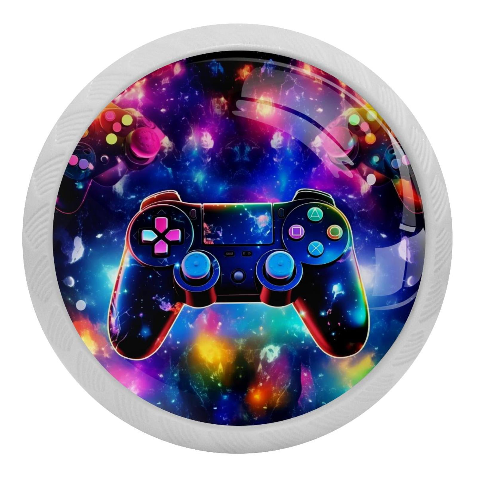 Game Controller Pattern 4PCS Cabinet Knobs Pulls Fluorescent Drawer ...