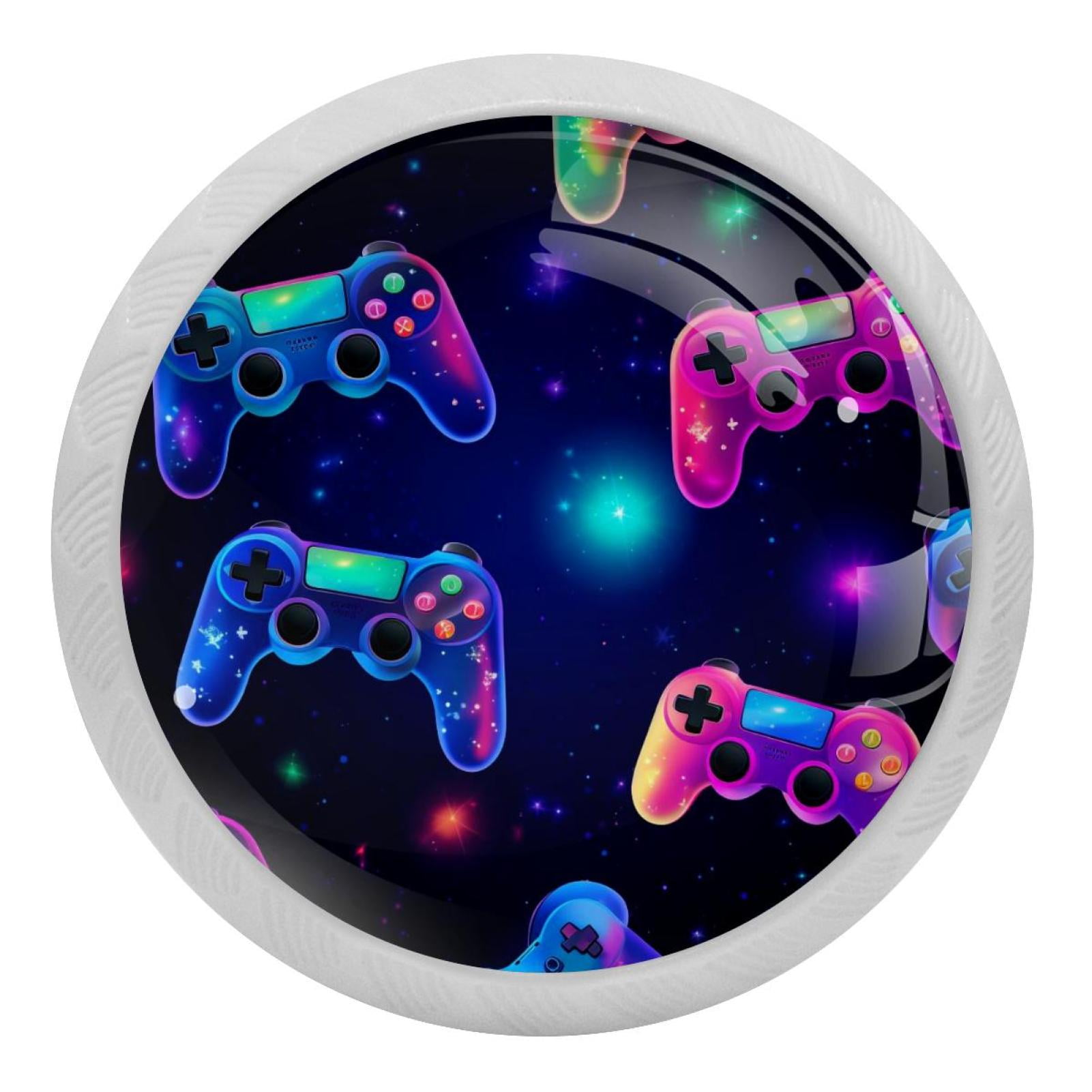 Game Controller Round Glow-in-the-Dark Cabinet Knobs: Fluorescent ...