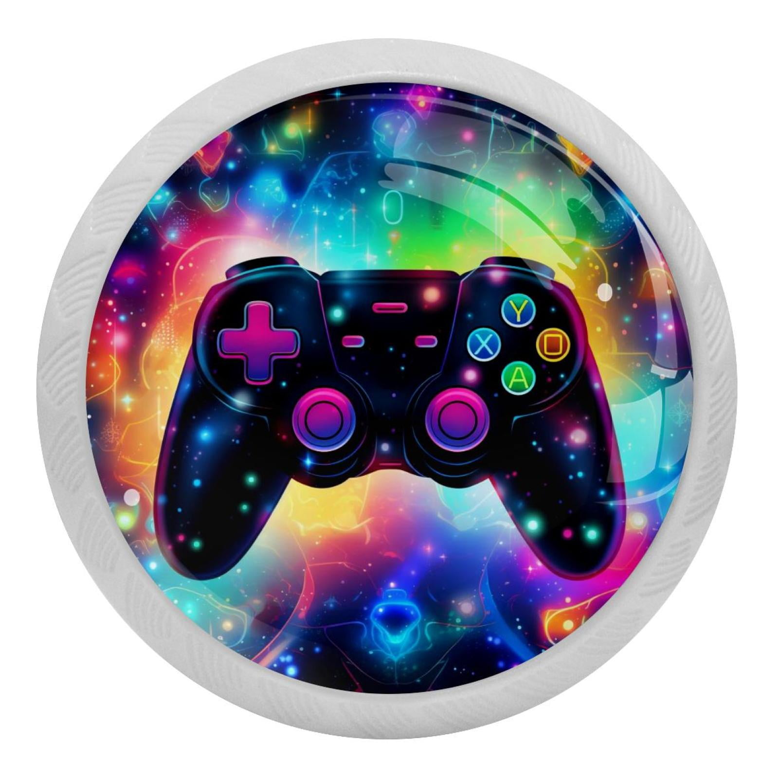 Game Controller Round Glow-in-the-Dark Door Knobs 4-Pack with Screws ...