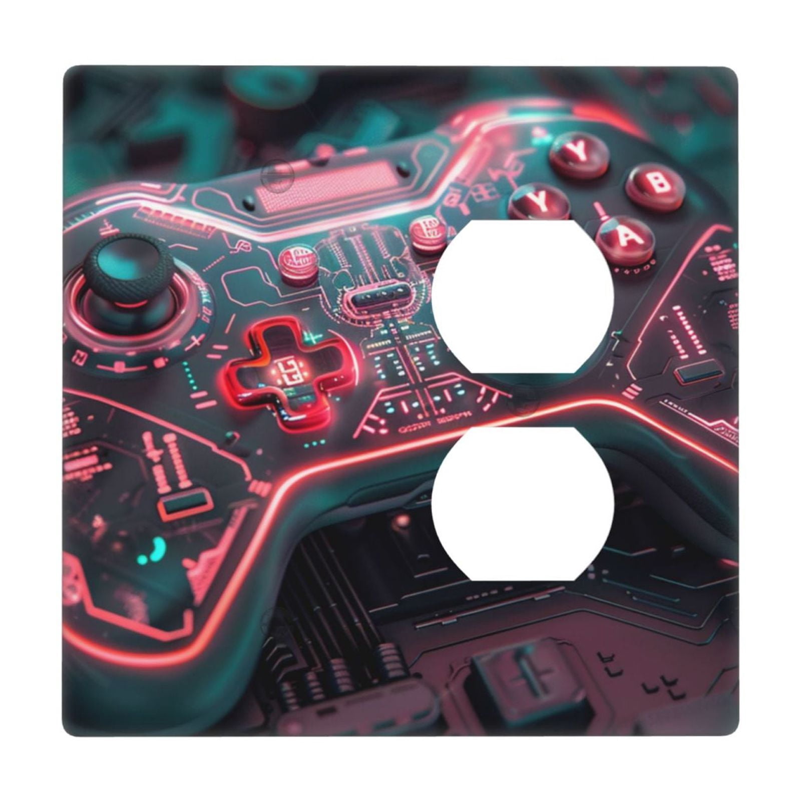 Game Controller Switch Cover Decorative Wall Plate / 2-Gang 1-Duplex ...