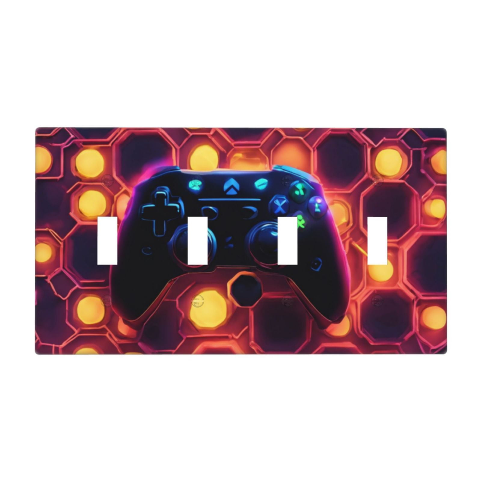 Game Controller Switch Cover Decorative Wall Plate / 4-Gang 4-Toggle ...