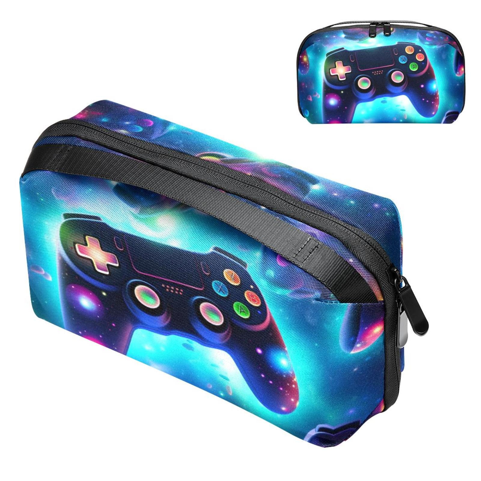 Game Controller Travel Case USB Organizer Leather Cord Organizer Cable ...