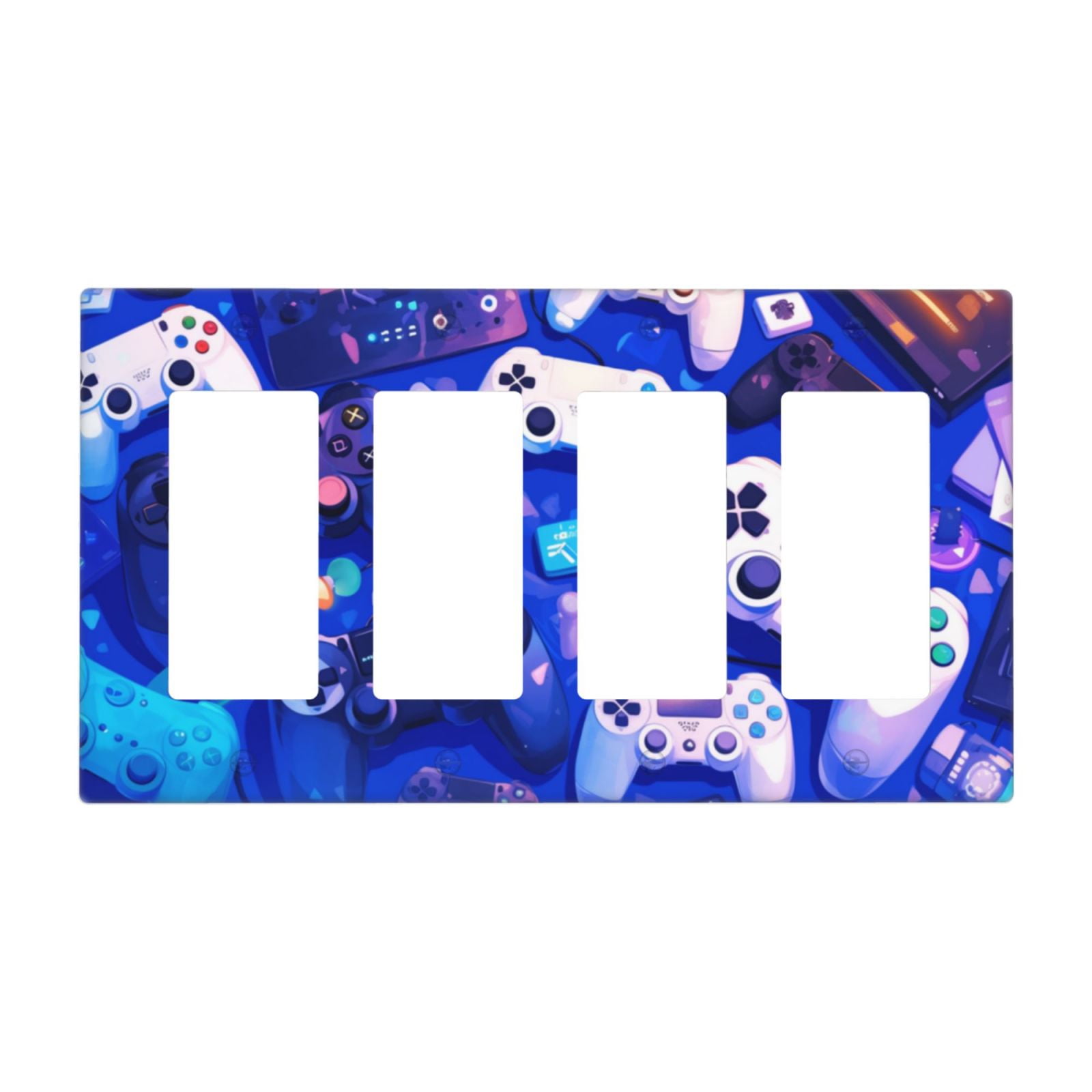 Game Controllers Switch Cover Decorative Wall Plate / 4-Gang 4-Decor ...