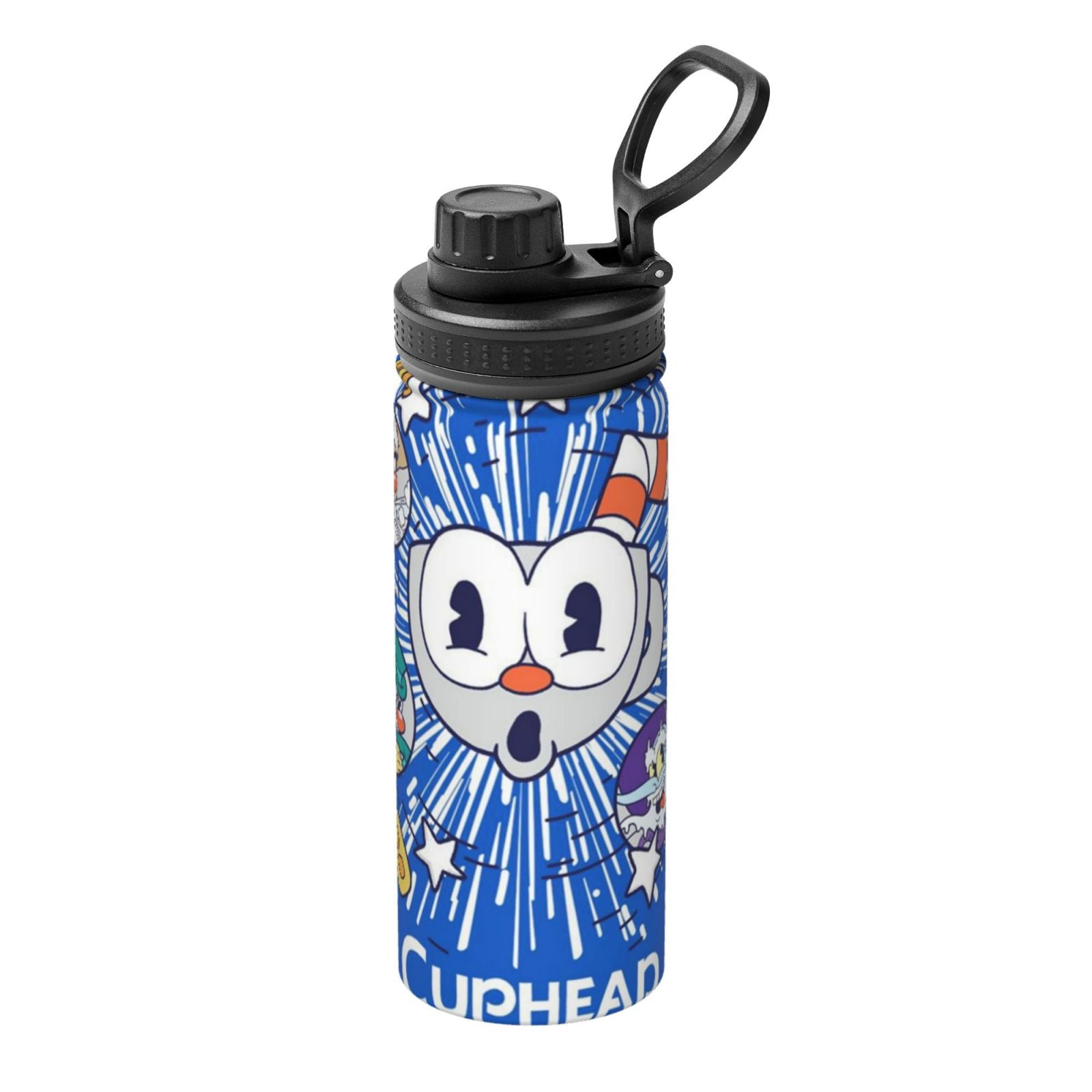 Game Cuphead Sports Insulated Water Bottles Kettle Stainless Steel ...