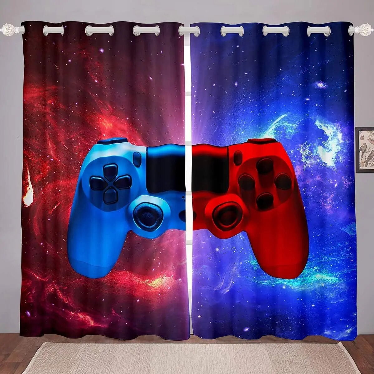 Game Curtains for Bedroom Living Room Boys Gaming Gamer Gamepad ...