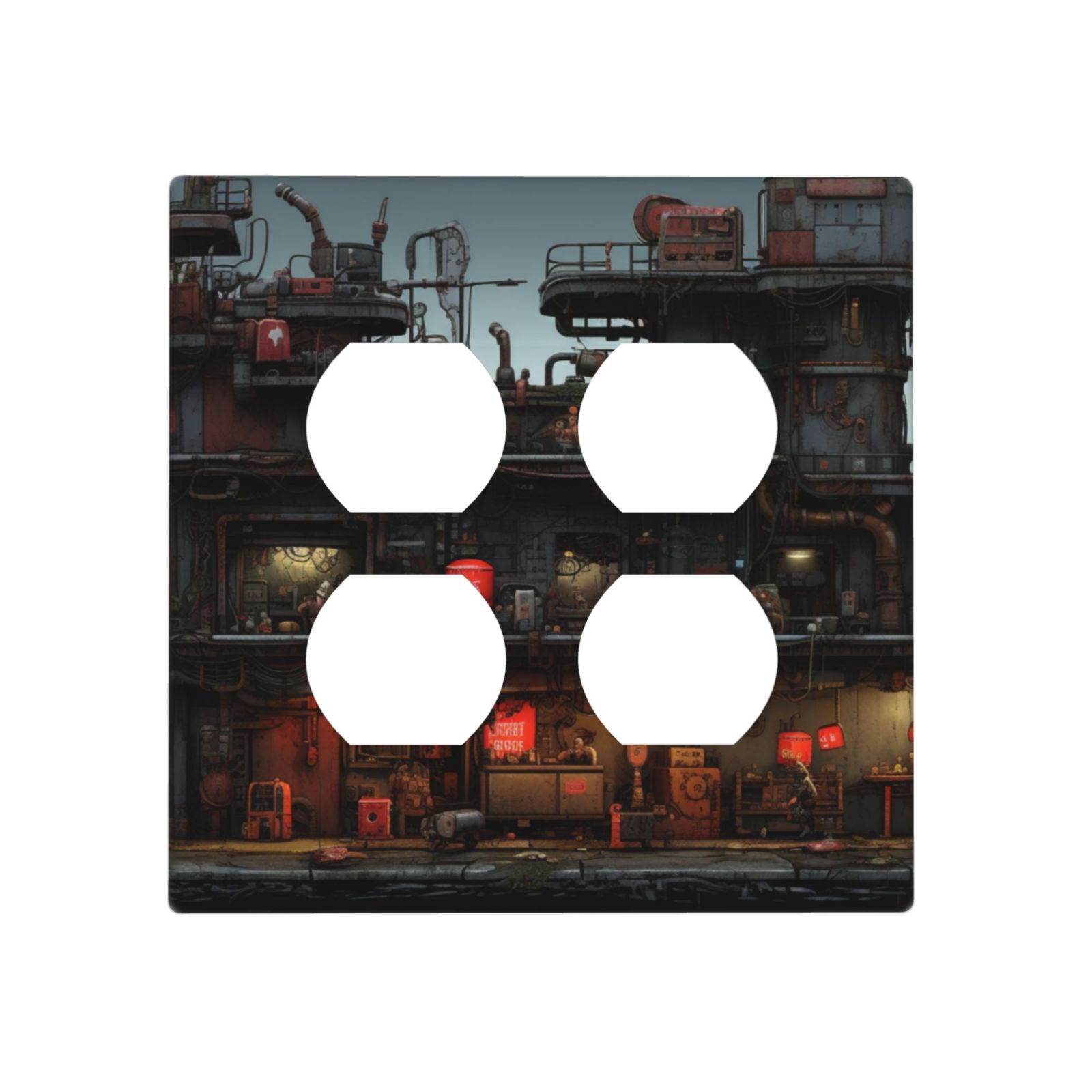 Game Cyberpunk Switch Cover Decorative Wall Plate / 2-Gang 2-Duplex ...