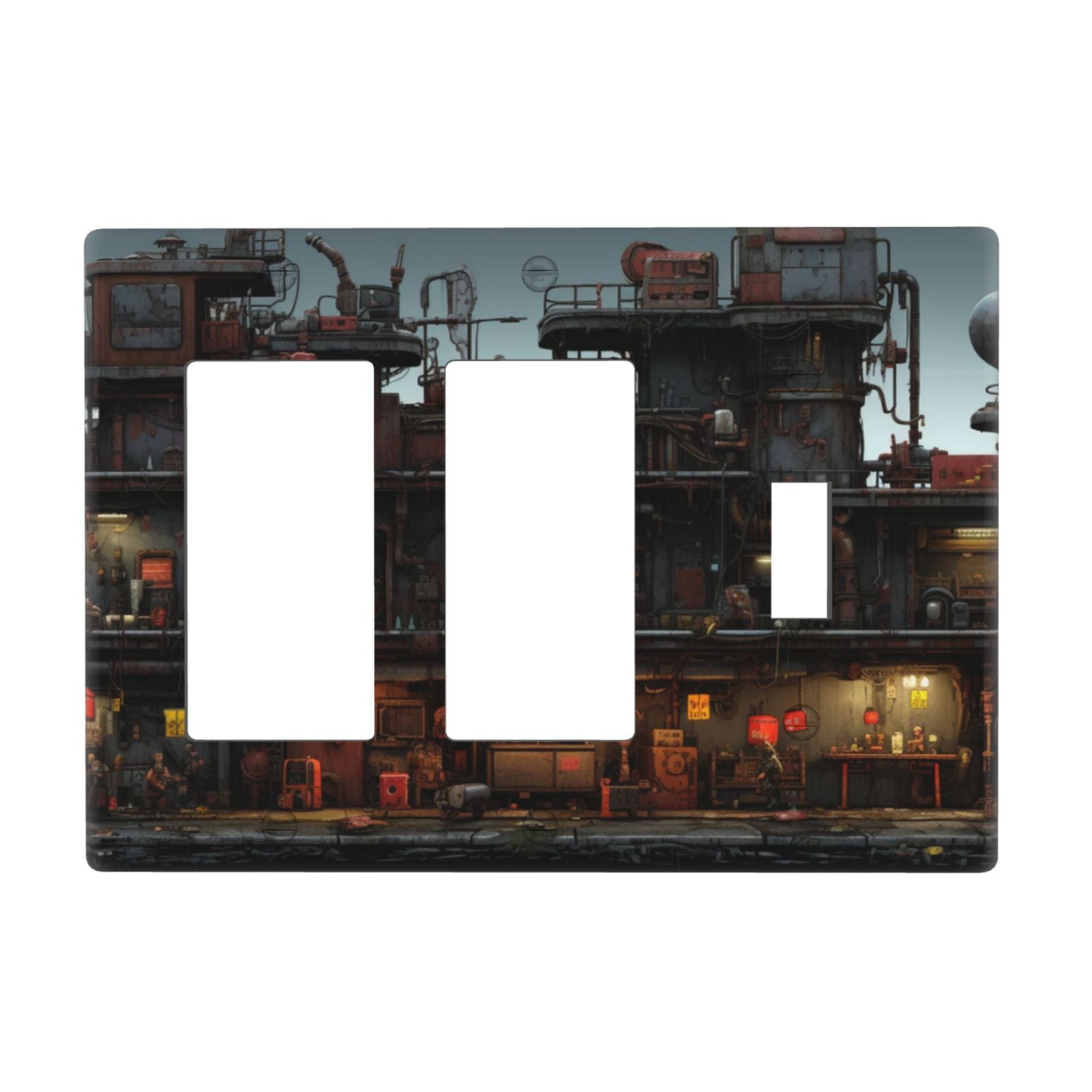 Game Cyberpunk Switch Cover Decorative Wall Plate 3-Gang 2-Decor 1 ...