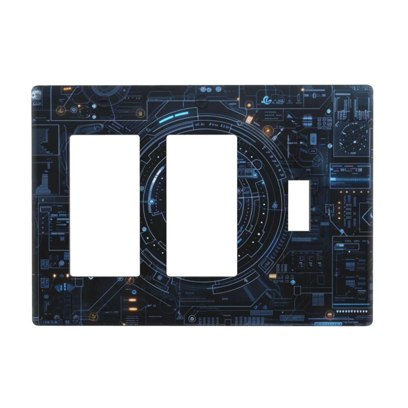 Game Cyberpunk Switch Cover Decorative Wall Plate 3-Gang 2-Decor 1 ...