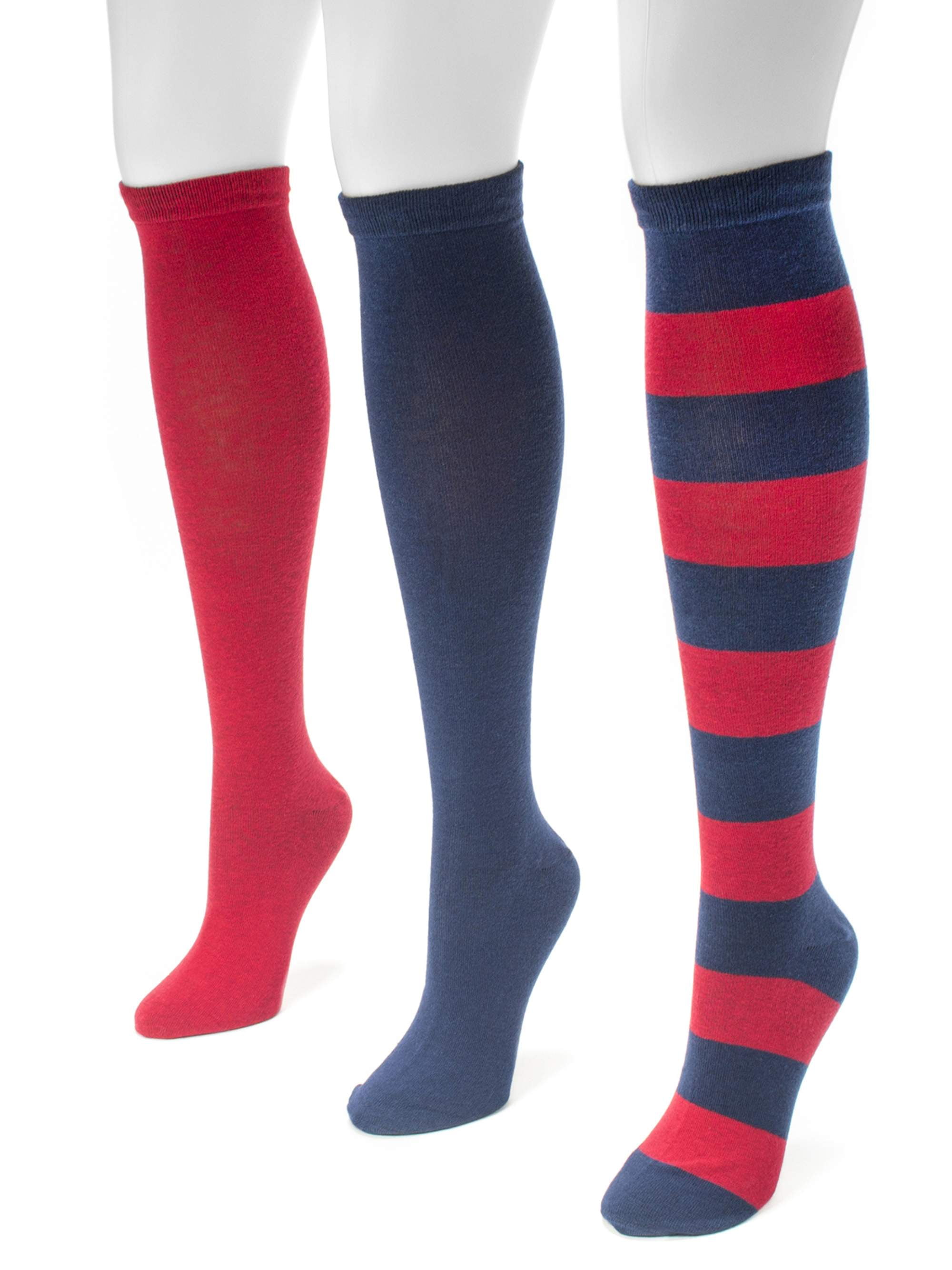 Game Day 3 Pair Pack Knee High Socks - Walmart.com