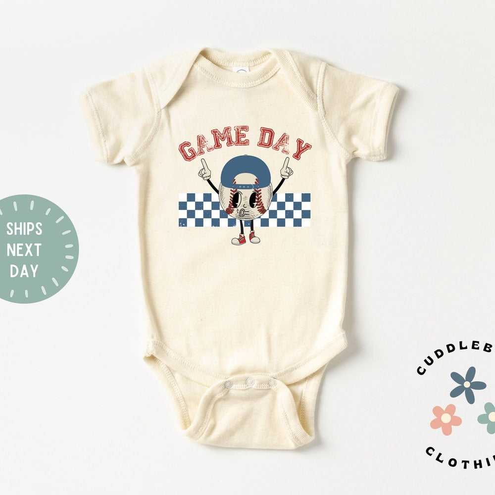 Game Day B_ball Baby Bodysuit, Cute B_ball Bodysuit, Retro Game Day ...