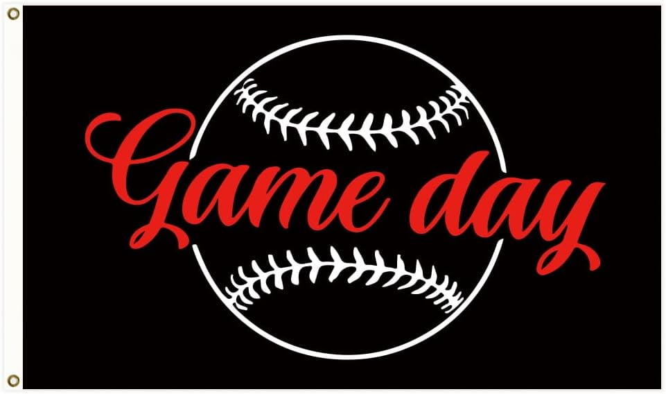 Game Day Baseball Flag 3X5 ft ,Polyester Cloth Flag Quadruple Stitched ...