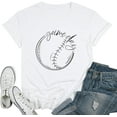 Game Day Baseball Shirt Women Cute Mom Softball Tee Tops Funny Gameday ...