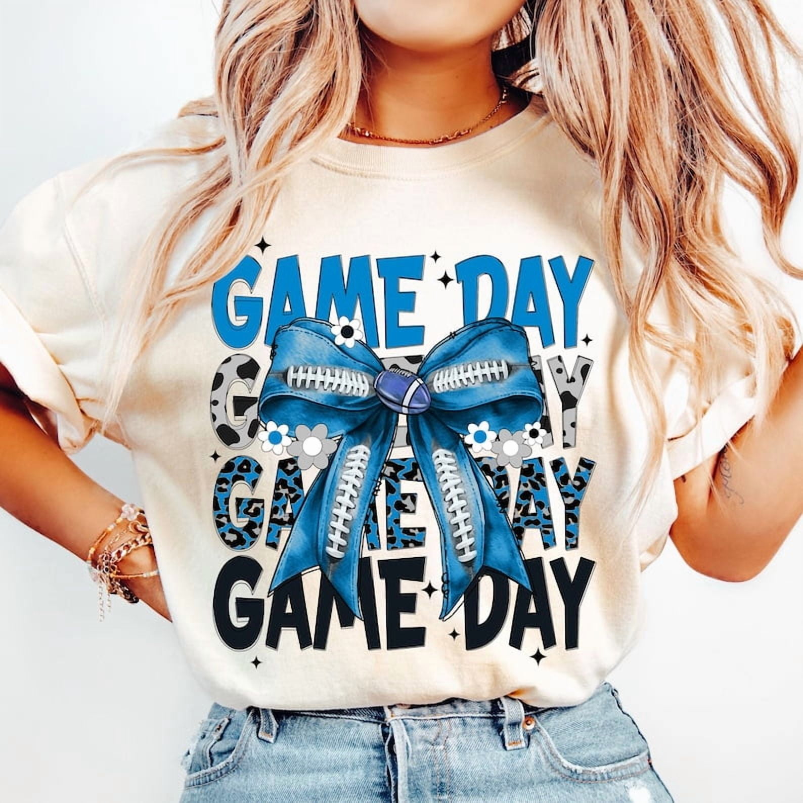 Game Day Bundle Shirt, Coquette Football Shirt, Football Season Shirt ...