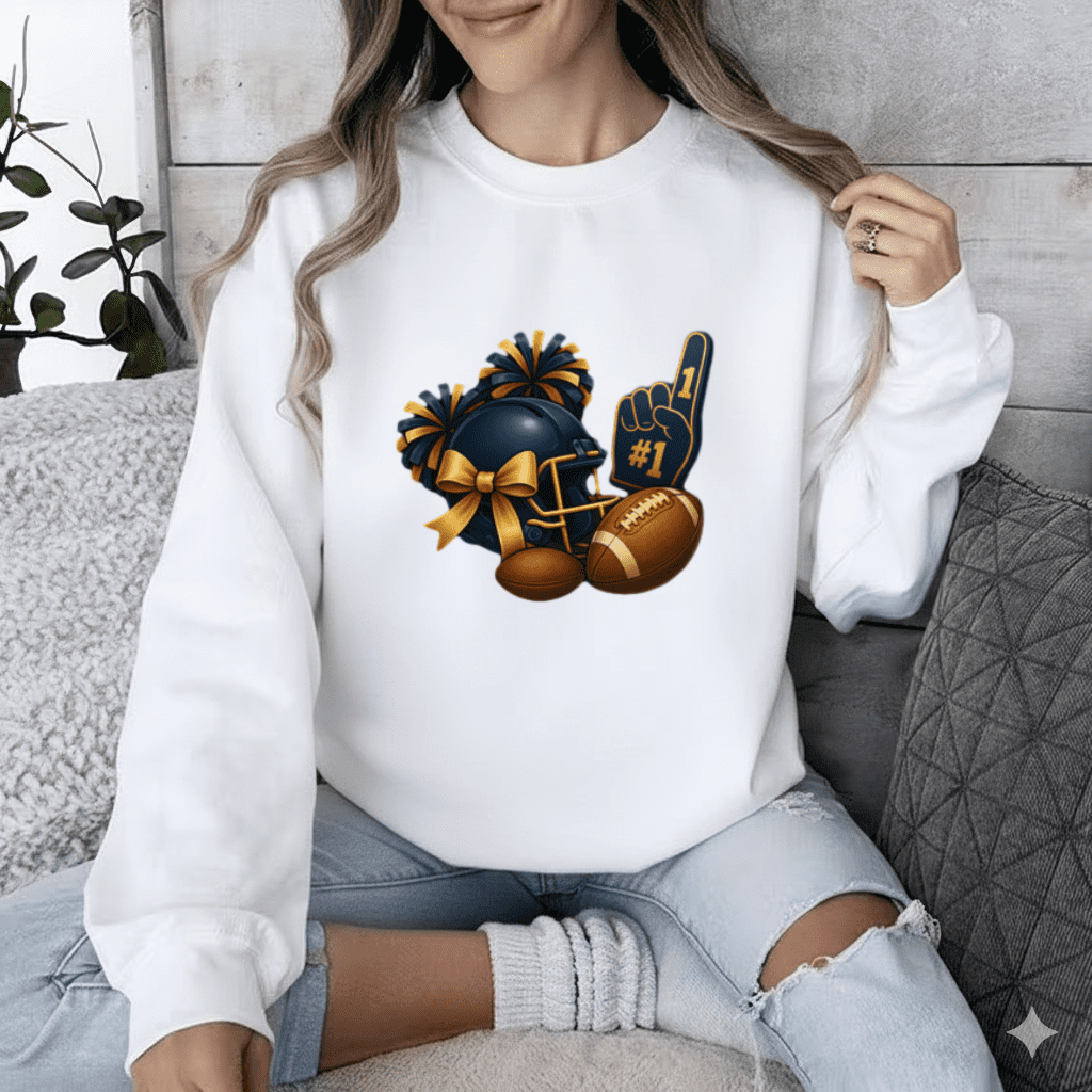 Game Day Cheer Squad Football Helmet Bow Spirit Team Graphic Design ...