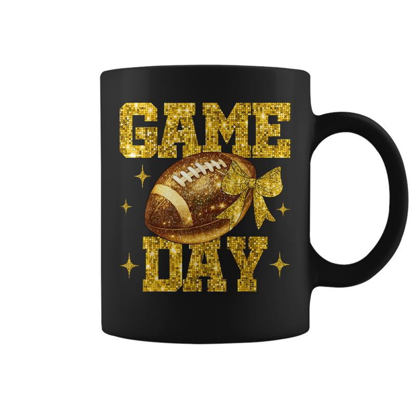 Game Day Football Bow Cheer Mom Girl Yellow Gold Team Spirit - Walmart.com