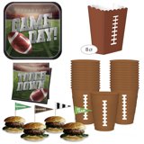 Football Party Snack Pack Tableware Supply 18 Guests 105pc Party ...