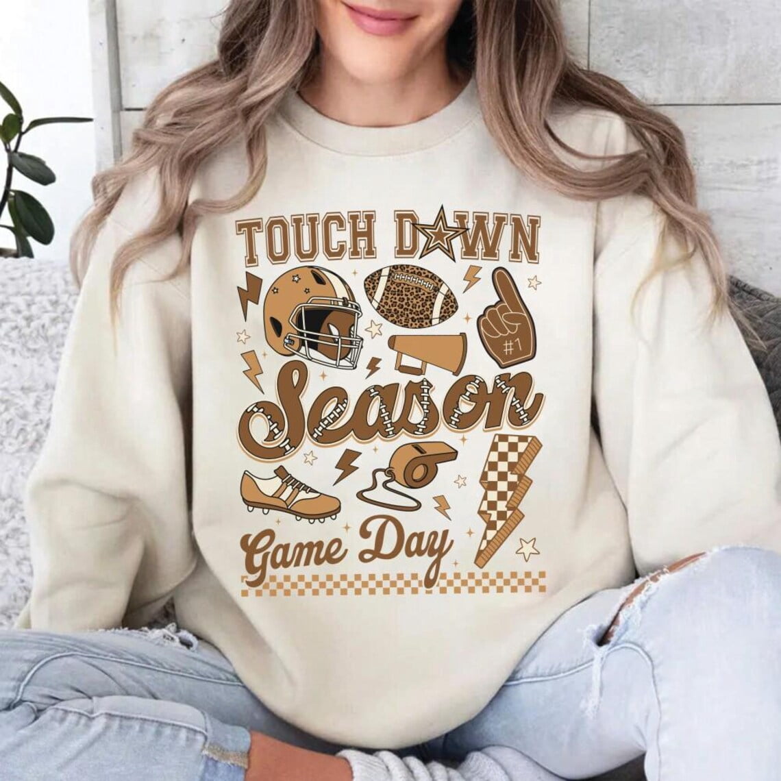 Game Day Football Touchdown Season Sweatshirt - Walmart.com