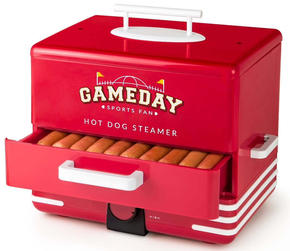 Gameday Hot Dog and Bun Warmer Cooker Machine, GDHDS206RDSL - Walmart.com